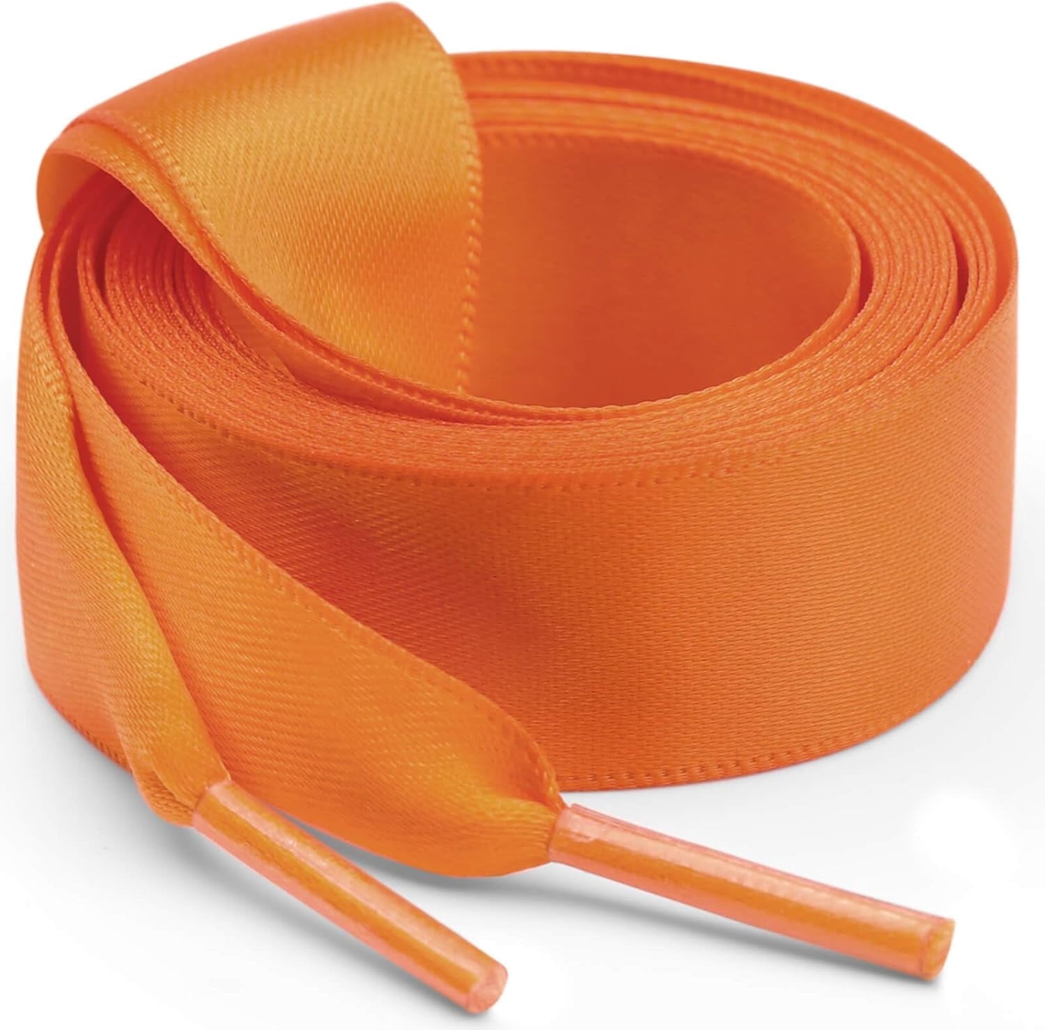2 Pair Flat Satin Ribbon Shoelaces: 2cm Wide Silk Shoe Laces for Women ...