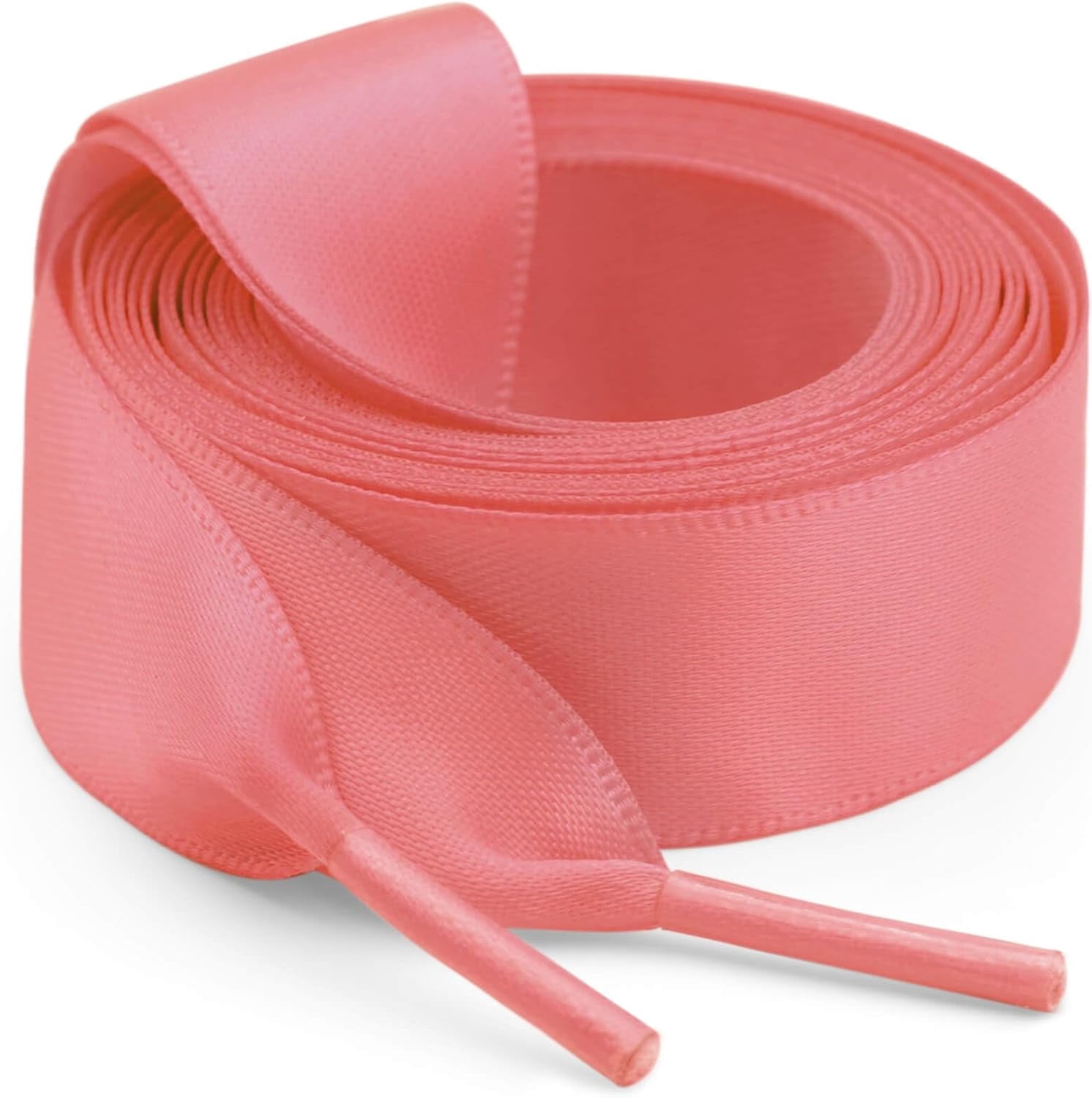 2 Pair Flat Satin Ribbon Shoelaces: 2cm Wide Silk Shoe Laces for Women ...