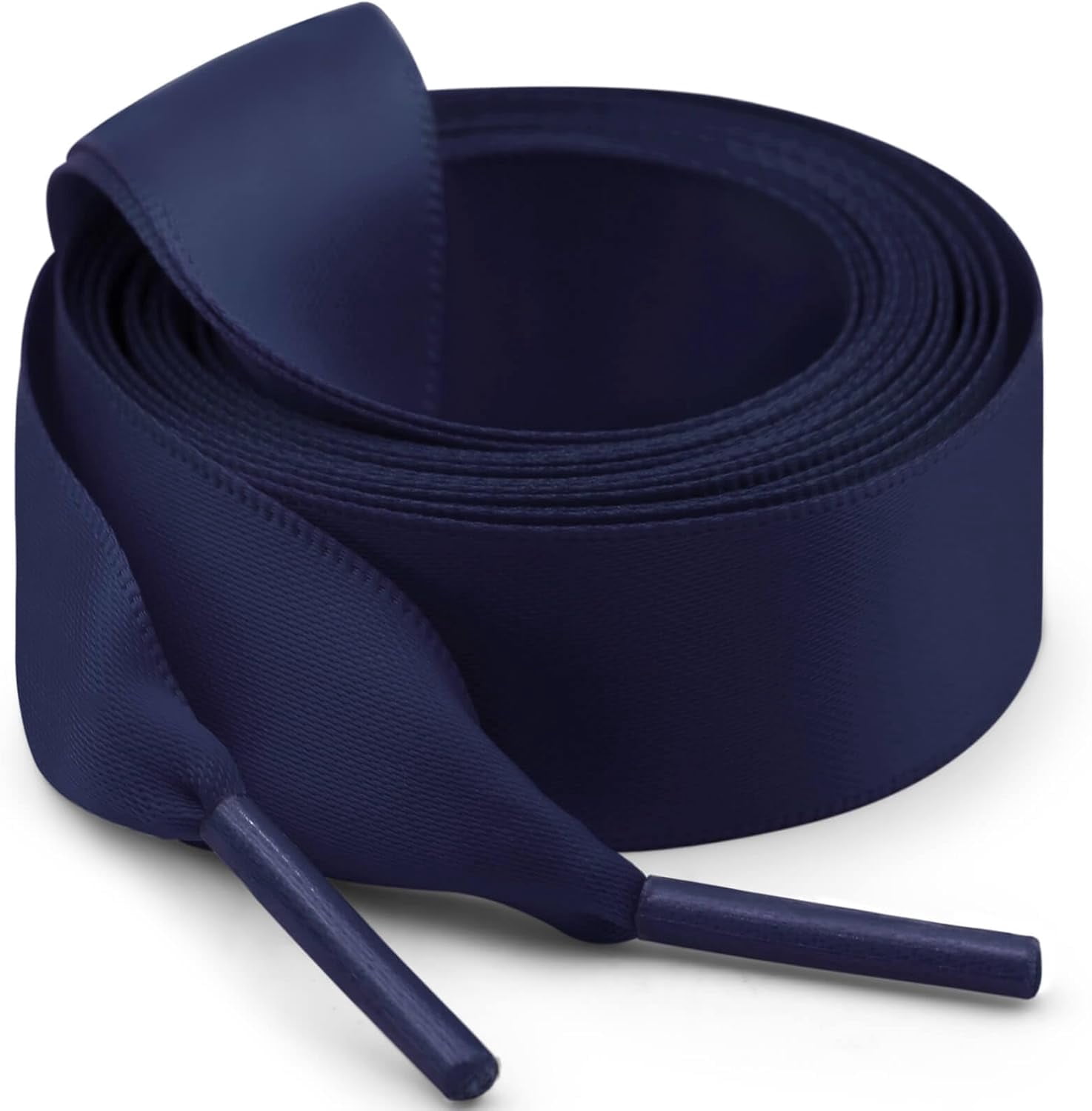 2 Pair Flat Satin Ribbon Shoelaces: 2cm Wide Silk Shoe Laces for Women ...