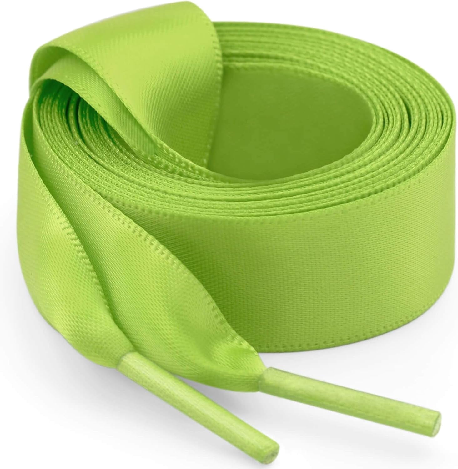 2 Pair Flat Satin Ribbon Shoelaces: 2cm Wide Silk Shoe Laces for Women ...