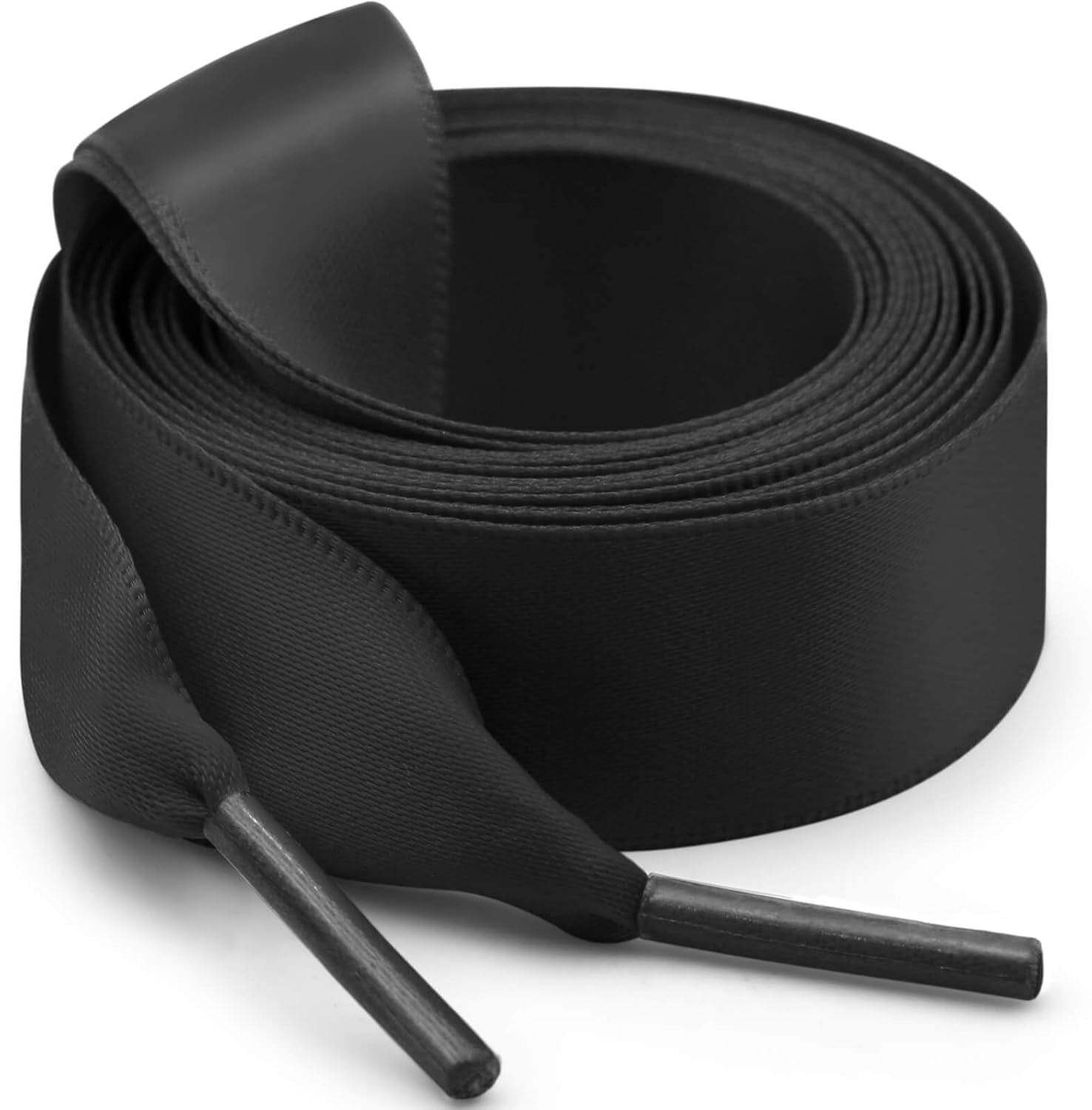 2 Pair Flat Satin Ribbon Shoelaces: 2cm Wide Silk Shoe Laces for Women ...
