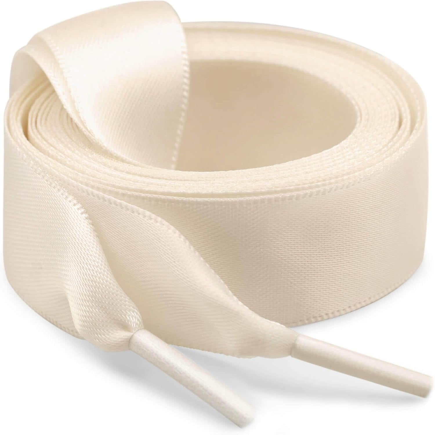 2 Pair Flat Satin Ribbon Shoelaces: 2cm Wide Silk Shoe Laces for Women ...