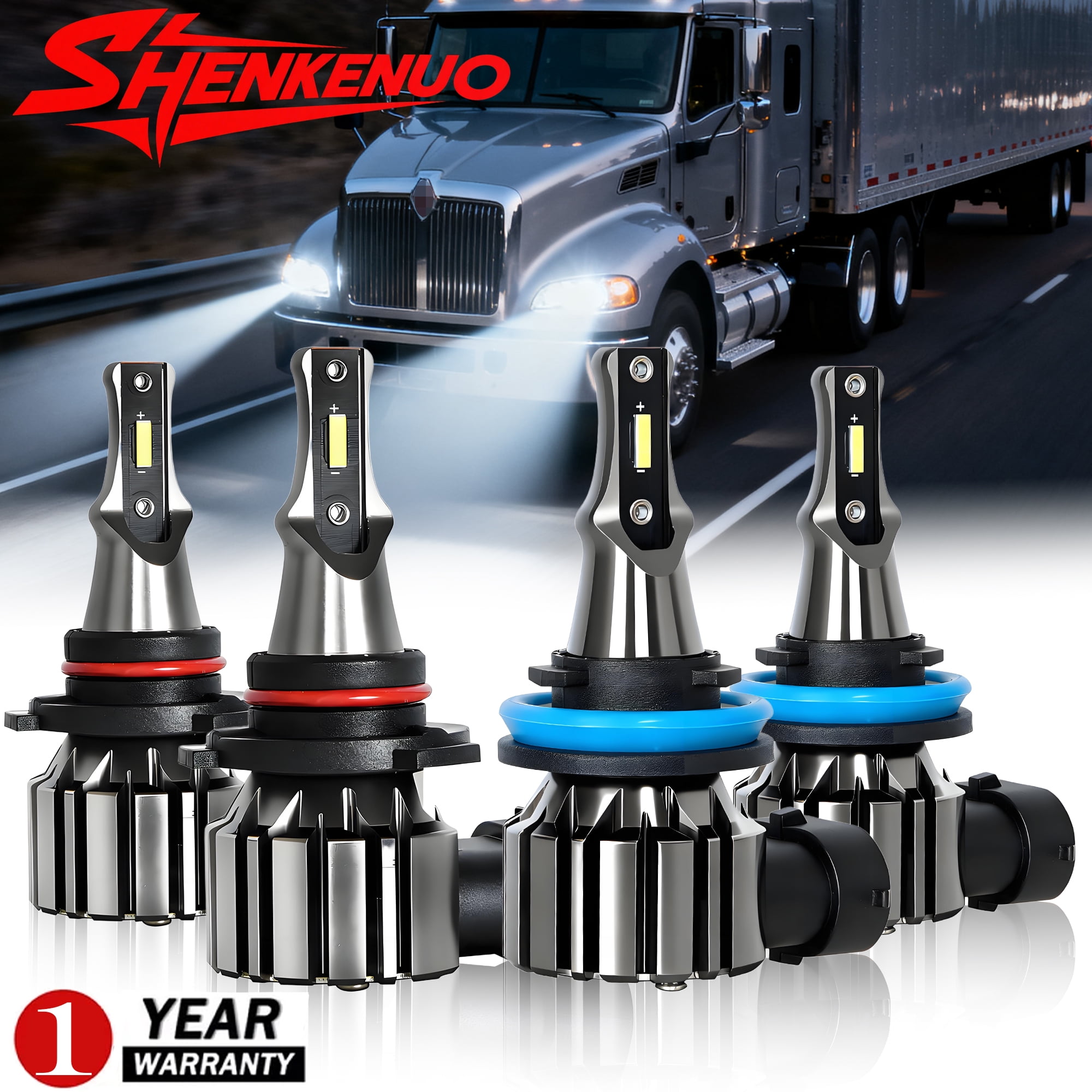 2 Pair For Kenworth T370 T660 T680 T880 Truck 2014-2020 LED Headlights ...