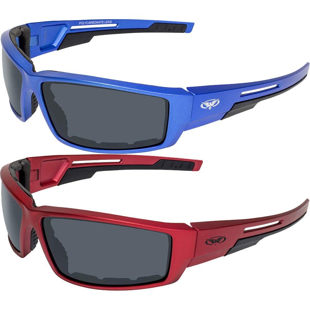 2 Pair Global Vision Sly Motorcycle ATV Padded Riding Glasses ...