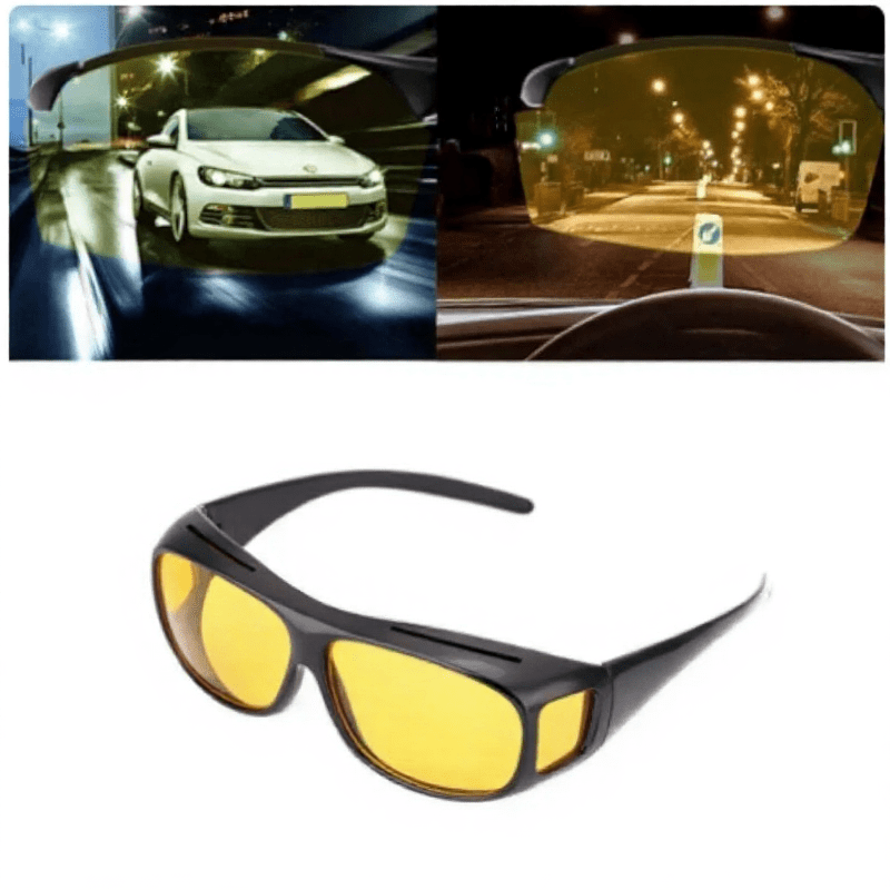 2-Pair HD Vision Glasses - Day Night Driving Sports Wraparound Fit ...