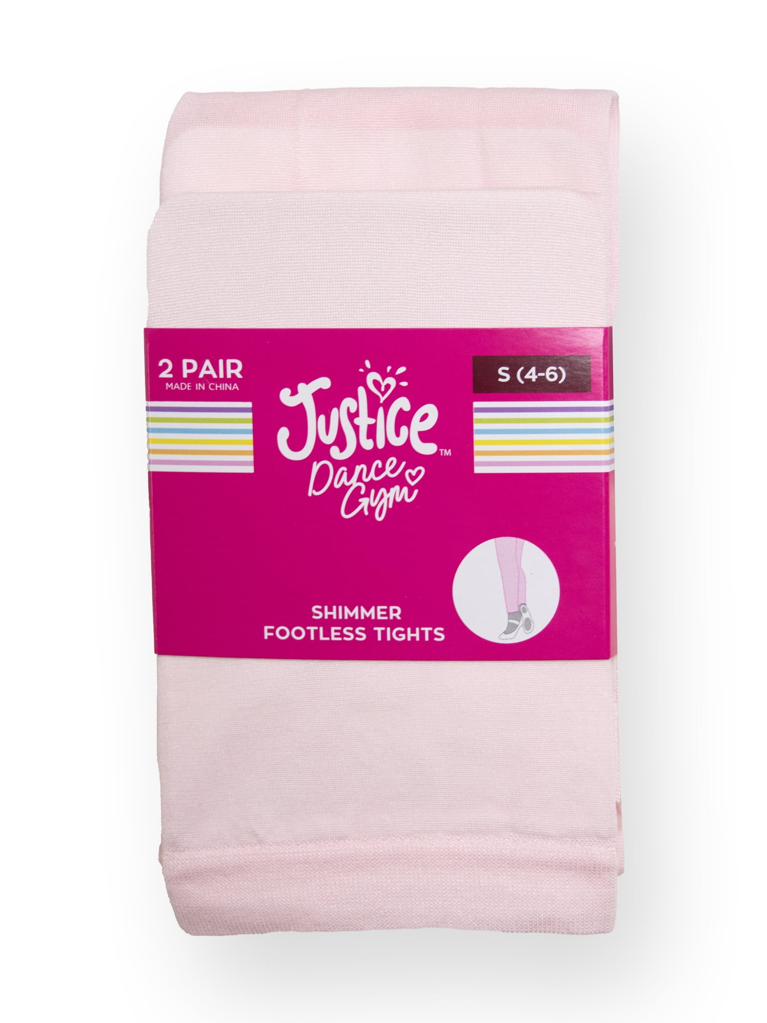 Justice Shimmer Footless Tights - Dance Essential for Girls - Walmart.com