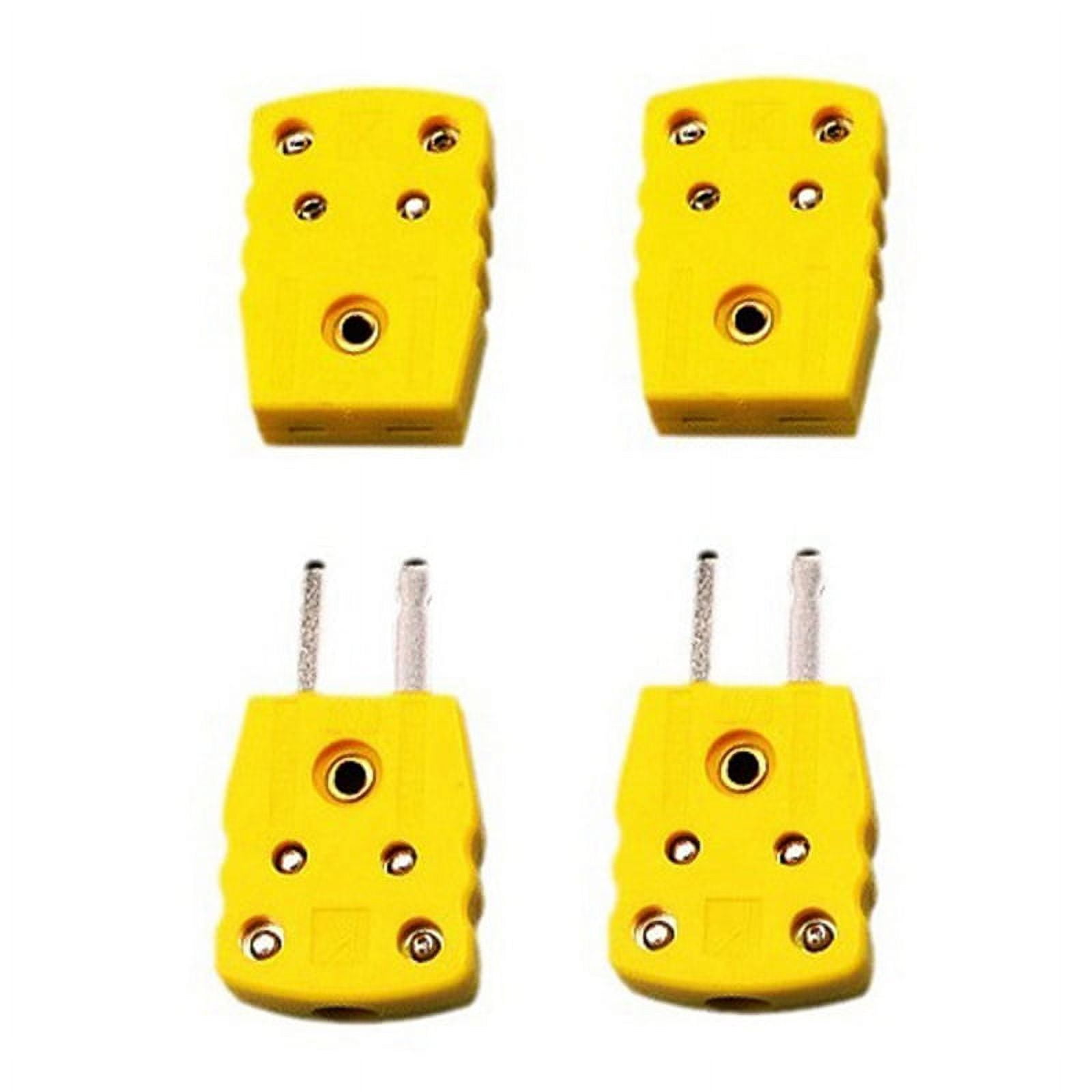 2 Pair K Type Male Female Thermocouple Plug Adapter High Temperature ...