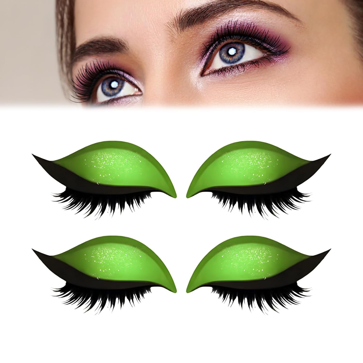 2 Pair Lazy Eye Shadow Eyelash Patch, Eyeshadow Eyelashes Makeup ...