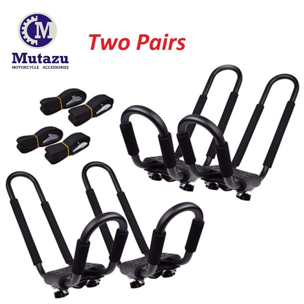 2 Pair Mutazu Canoe Boat Kayak Roof Rack Car SUV Truck Top Mount w/ J ...