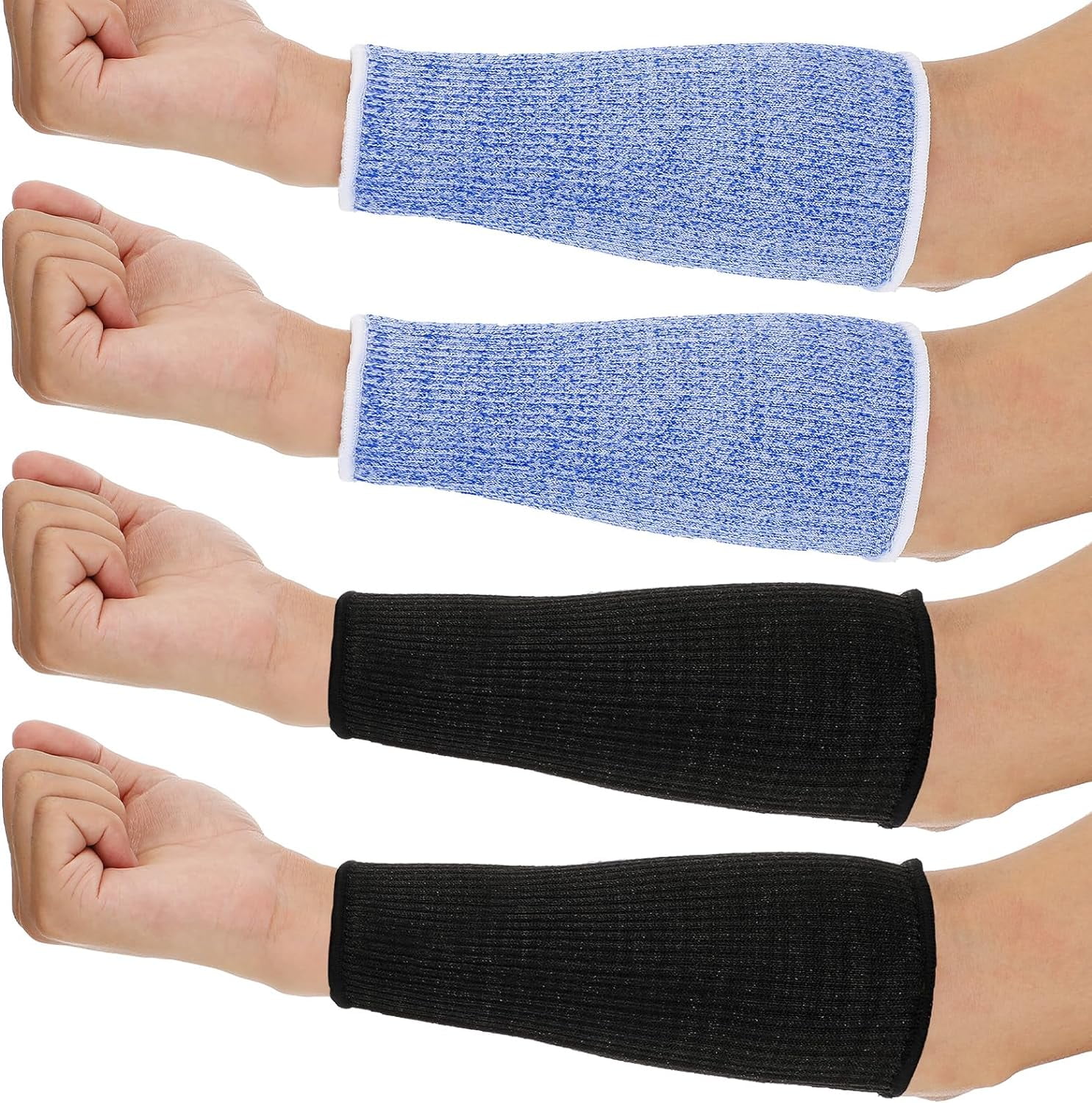2 Pair Protective Arm Sleeves for Thin Skin Anti-Cut Burn Resistant ...