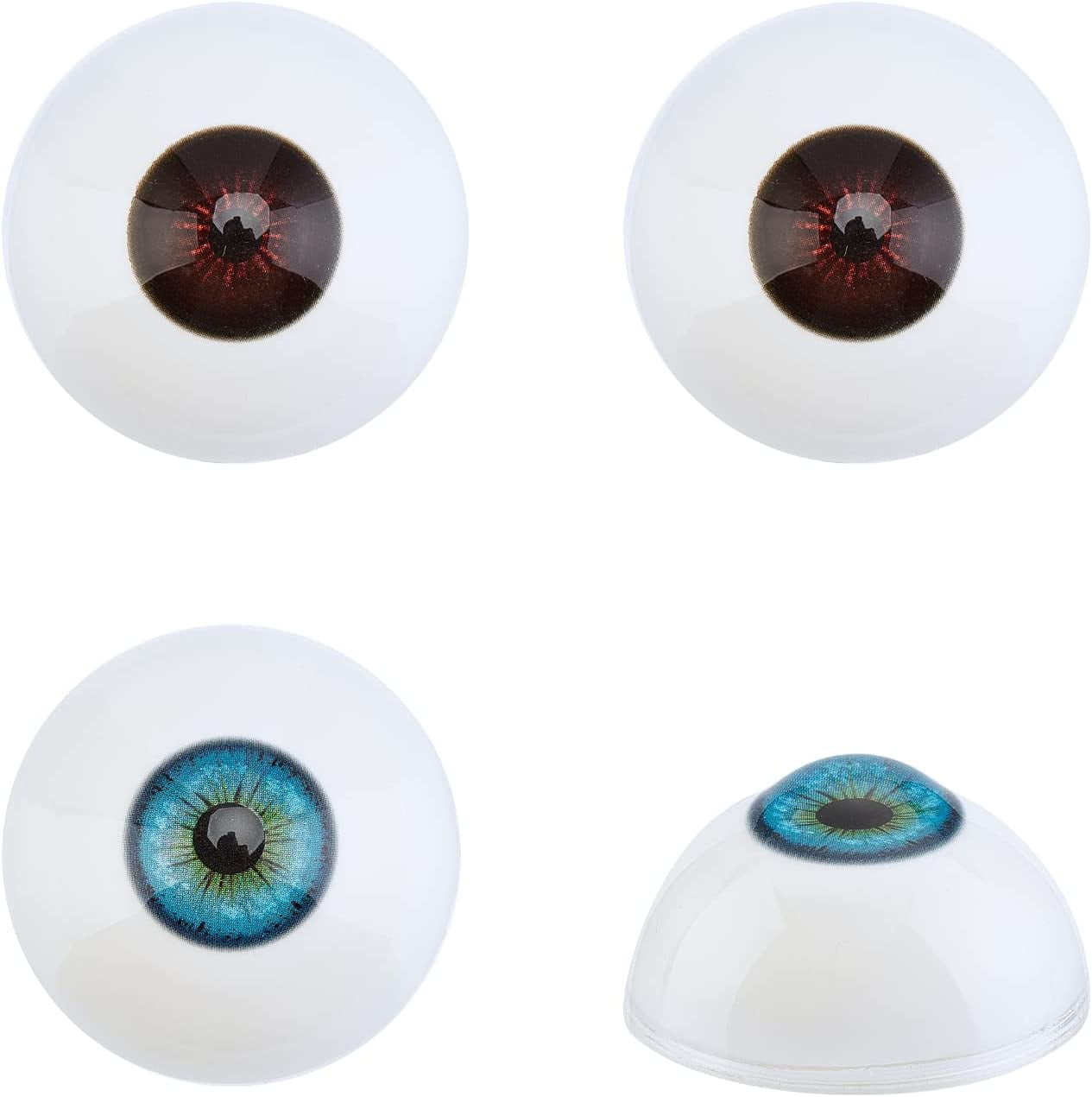 2 Pair Realistic Eyes Big Eyeballs Human Eyes Large Acrylic Eyeballs ...
