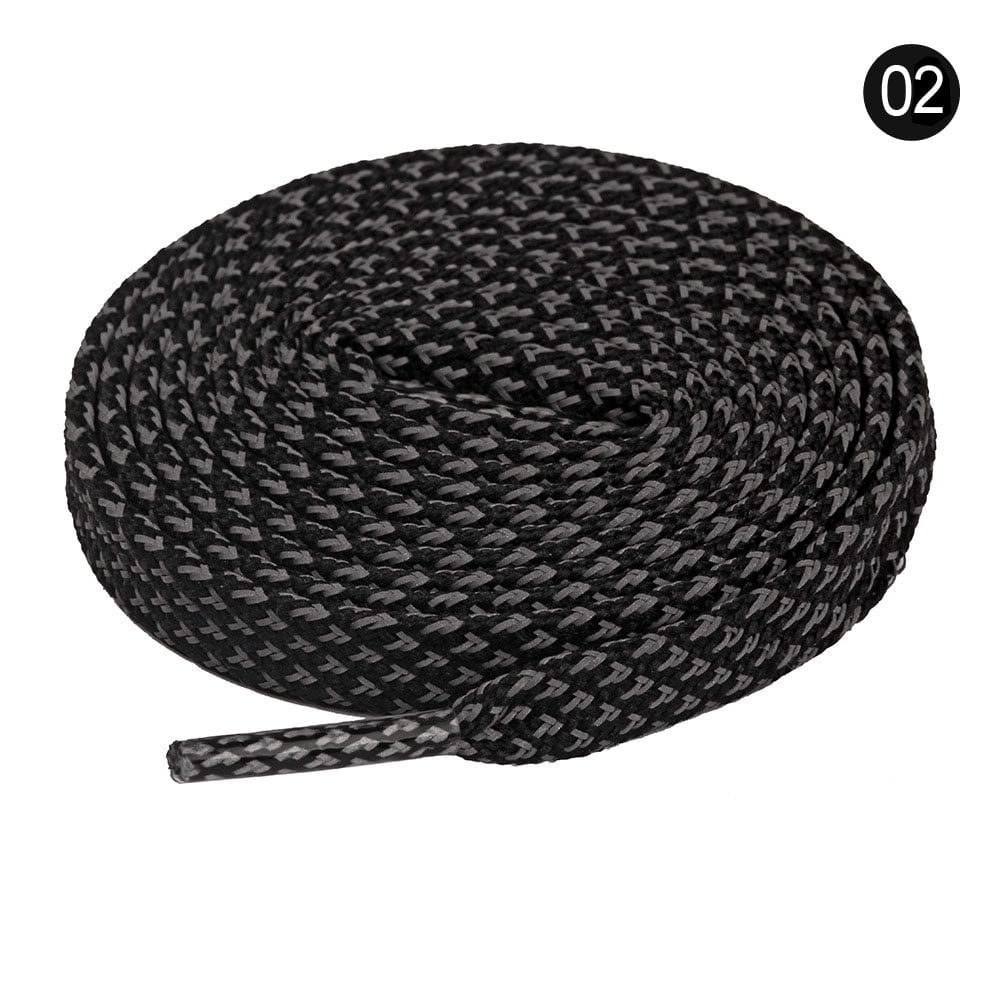 2 Pair Reflective Shoelace Flat Safety Laces for Sneakers, 8 Colors ...