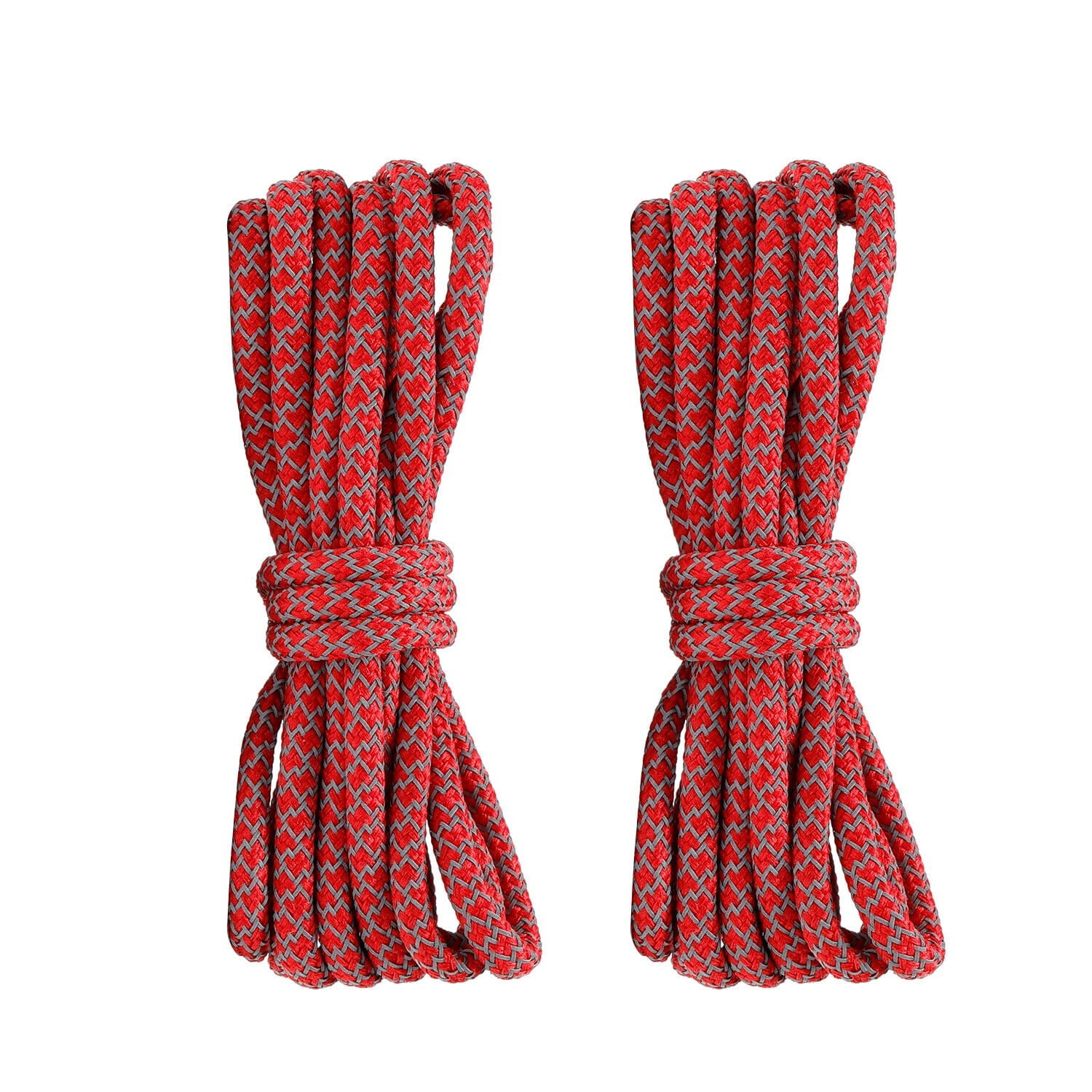 2 Pair Round Reflective Rope Shoelaces Replacement Boot laces for ...