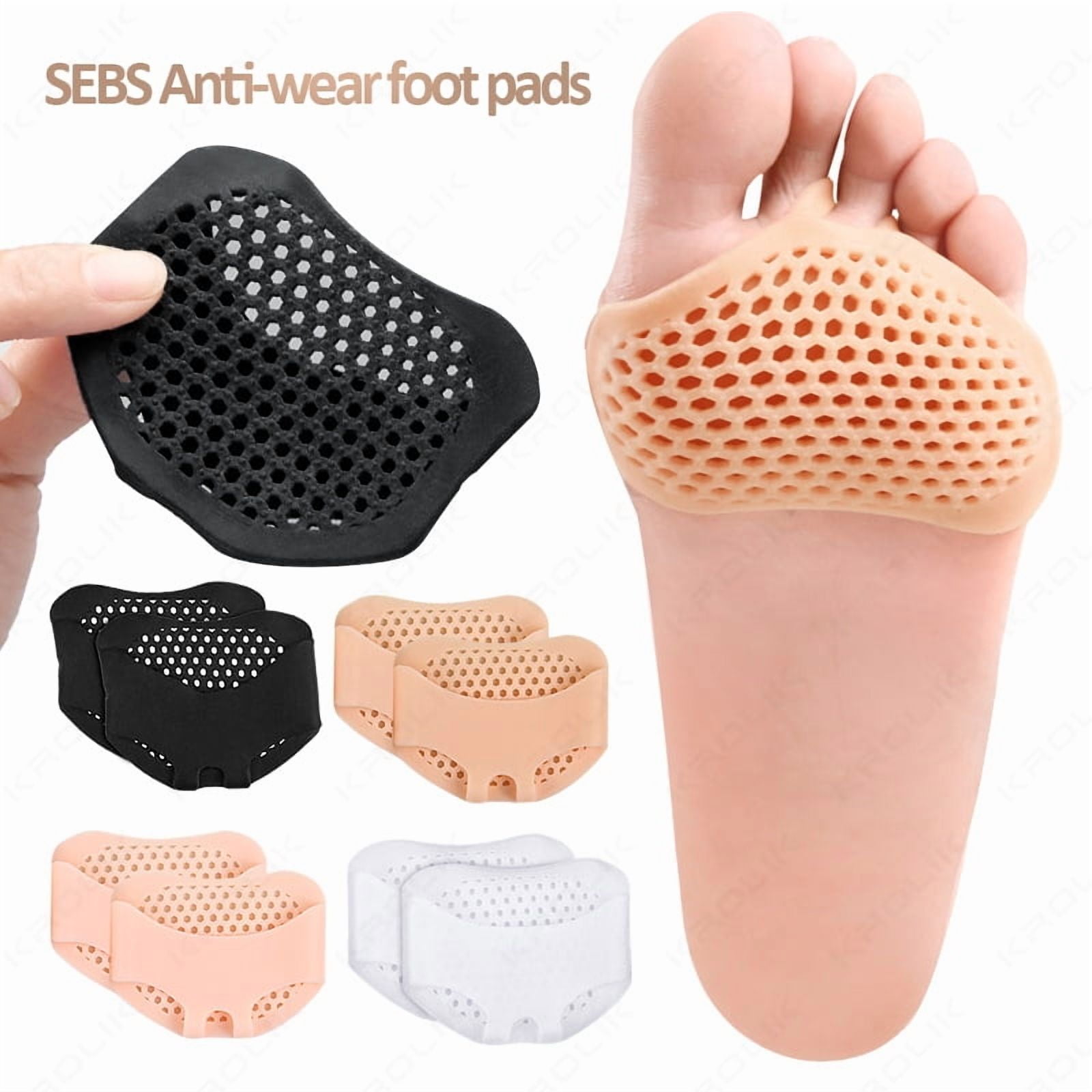 2 Pair Silicone Metatarsal Pads Toe Separator Pain Relief Forefoot ...