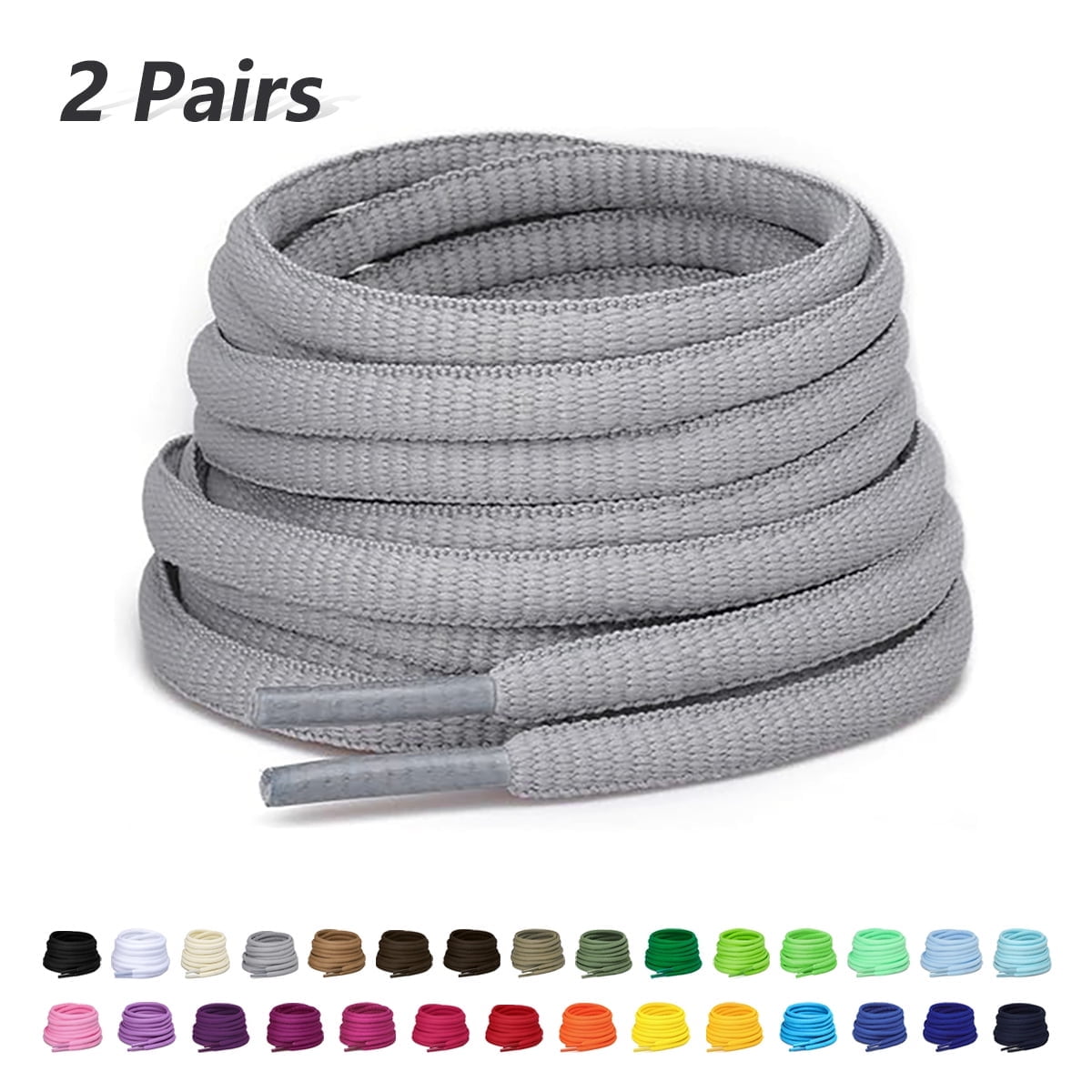 2 Pair Sneaker Shoe Laces for Men's Casual Comfort Cross Trainer Women ...