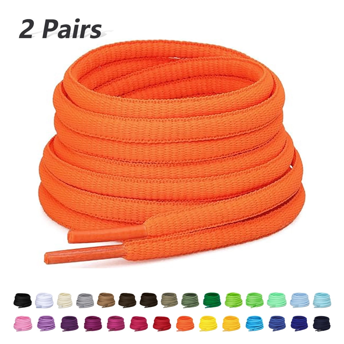 2 Pair Sneaker Shoe Laces For Mens Casual Comfort Cross Trainer Womens Commit Trainer Athletic