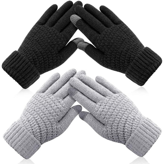 erfcxs Warm Gloves Autumn And Winter And Thick Screen Knitted Gloves ...