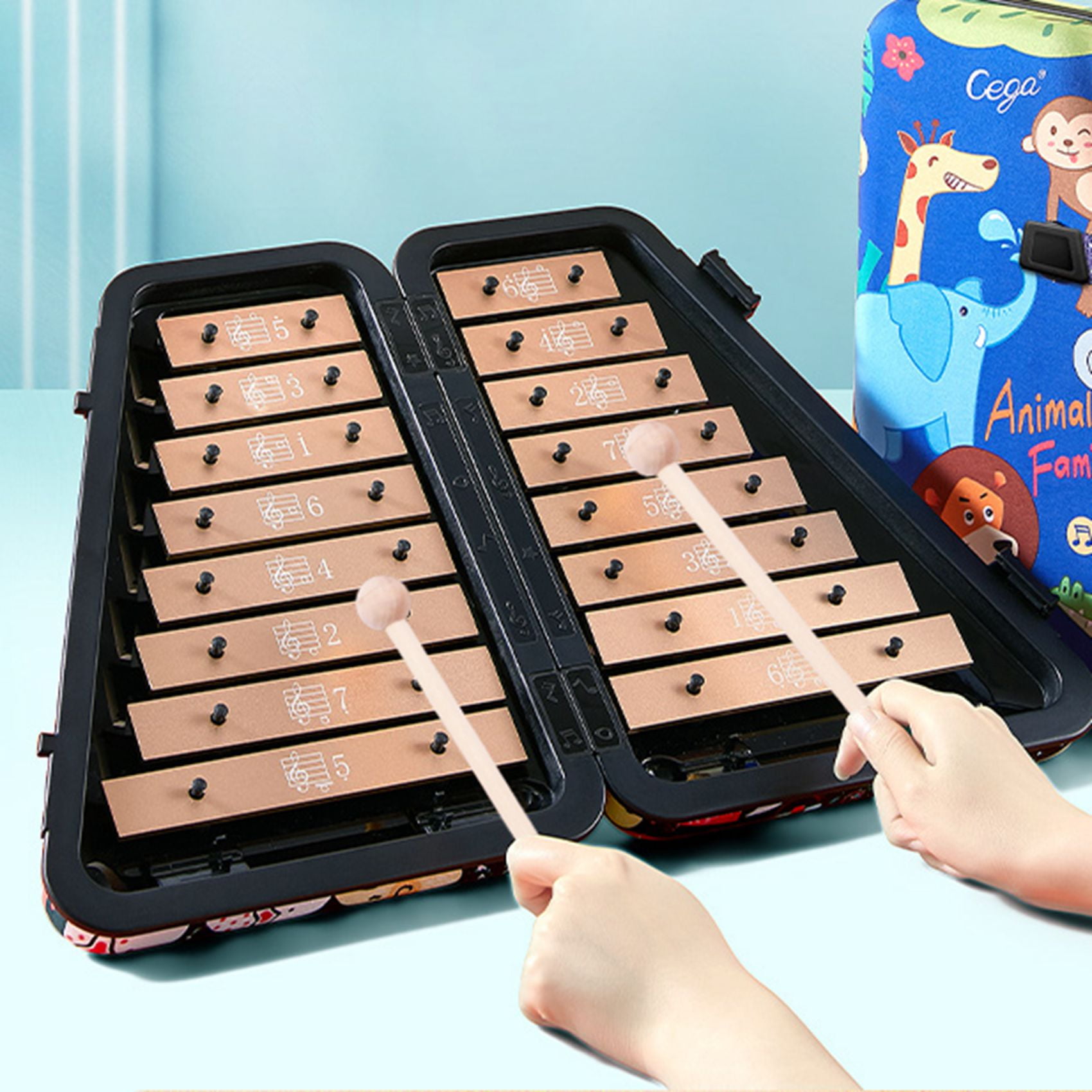 2 Pair Wood Mallets Percussion Sticks for Energy Chime, Xylophone ...