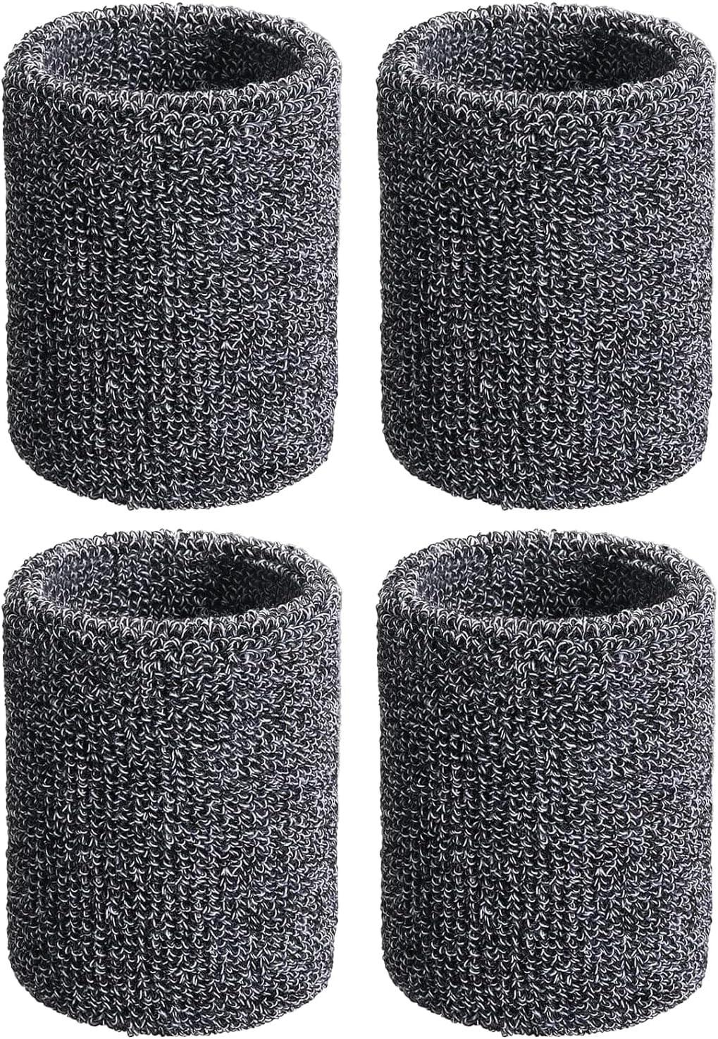 2 Pair Wrist Sweatbands Sports Wristbands for Men & Women, Sweat Absorbing Cotton Terry Cloth ...