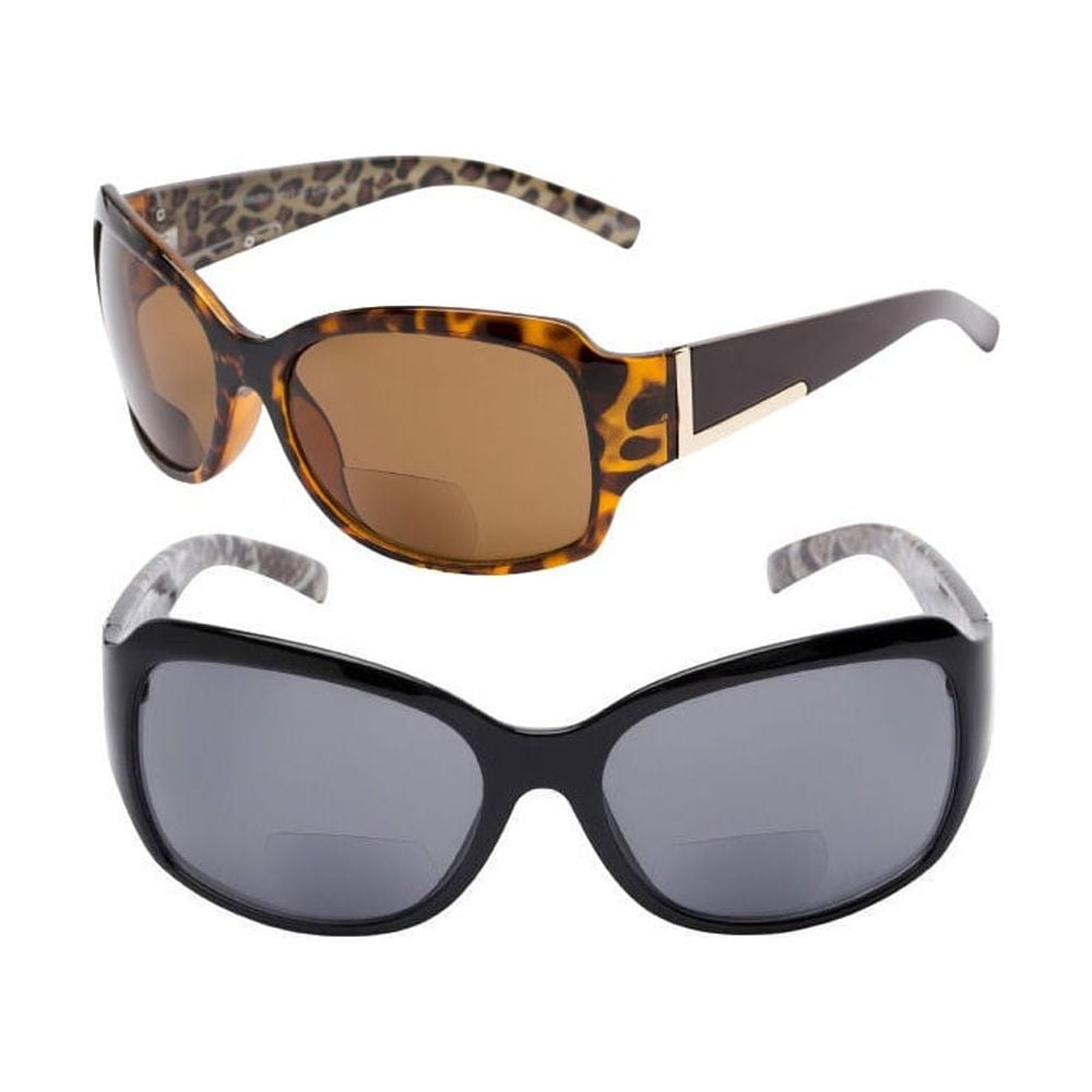 2 Pair of "The Fashionista" Womens Designer Bifocal Sunglasses ...