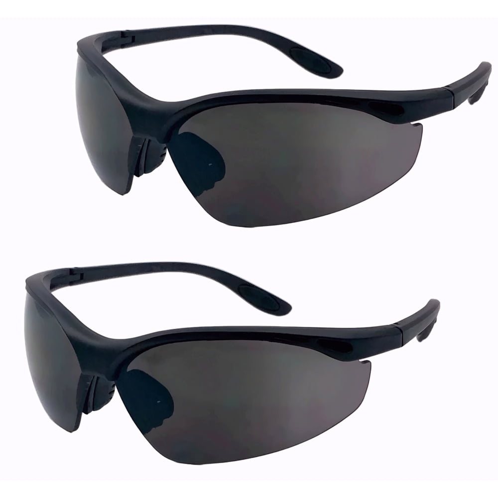 2 Pair of Z87+ Sport Wrap Full Reader Lens Safety Sunglasses - Impact ...