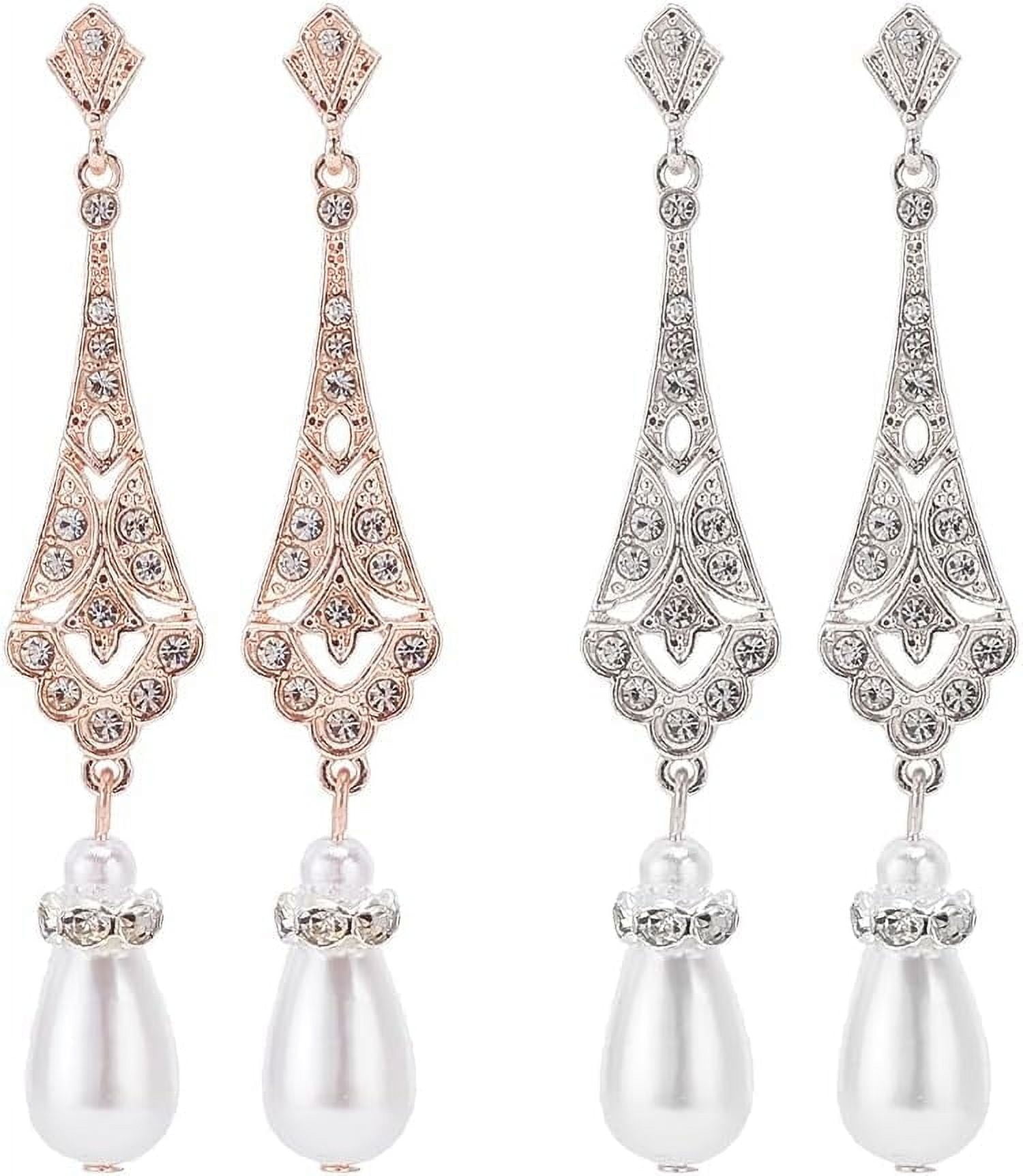 2 Pairs 1920s Flapper Art Deco Gatsby Earrings for Women Great Gatsby ...
