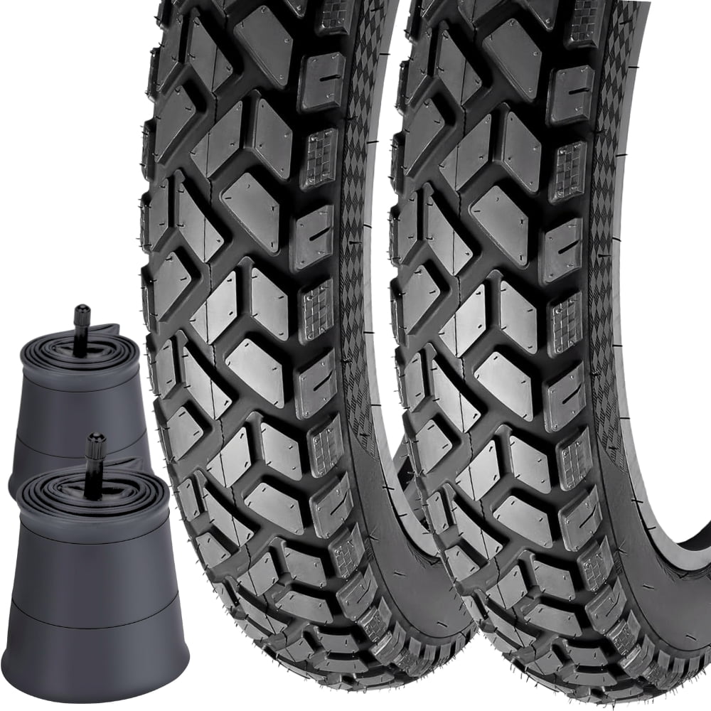 2 Pairs 20x4.0 Heavy-Duty Fat E-Bike Tires and Tubes Set – 7mm Tread ...