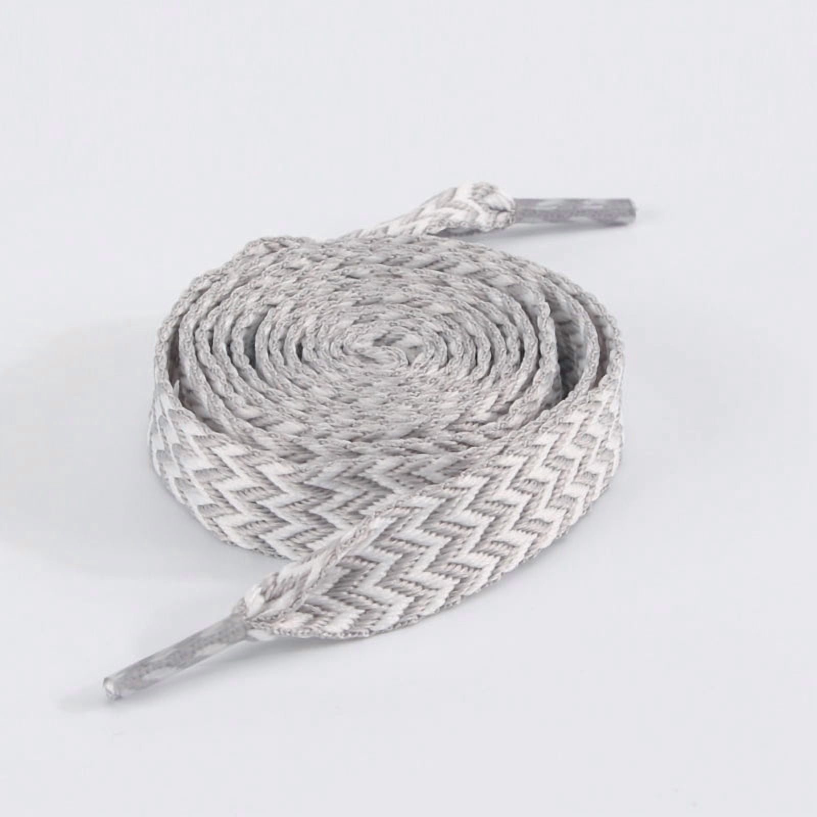 2 Pairs 3/5" Fat Thick Shoe Laces for Sneakers, Wide Wave Pattern ...