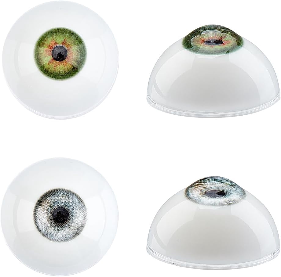 2 Colors Craft Eyes Acrylic Outside and Resin Filling Inside for Doll ...