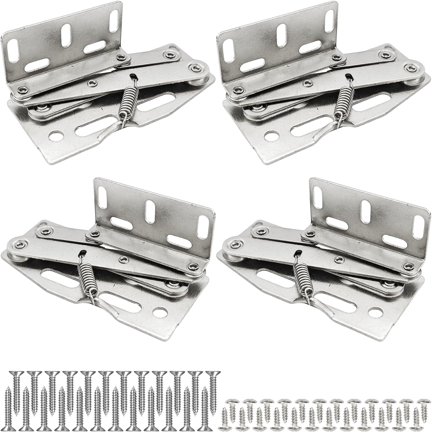 2 Pairs 45Degree Scissor Hinges, Steel Tip Out Tray Hardware with ...