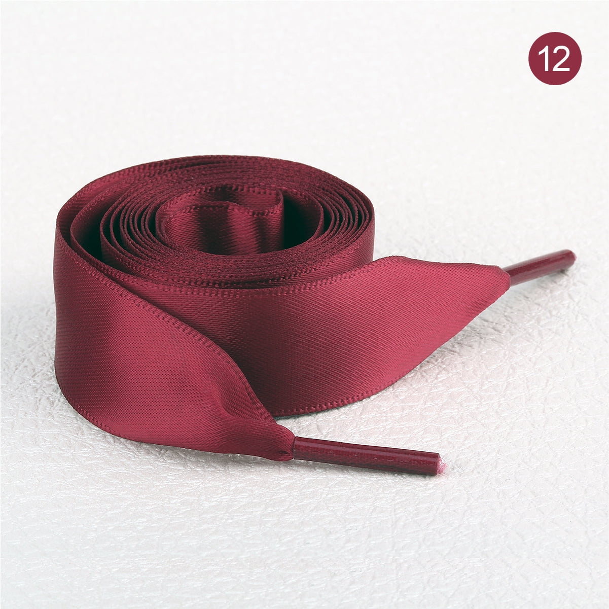 2 Pairs 47" Flat Satin Ribbon Shoelaces Silk Shoestring Wide Shoe Laces ...