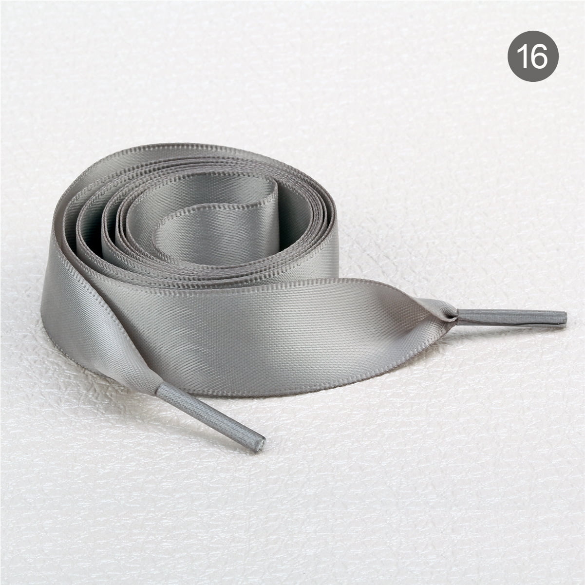 2 Pairs 47" Flat Satin Ribbon Shoelaces Silk Shoestring Wide Shoe Laces ...