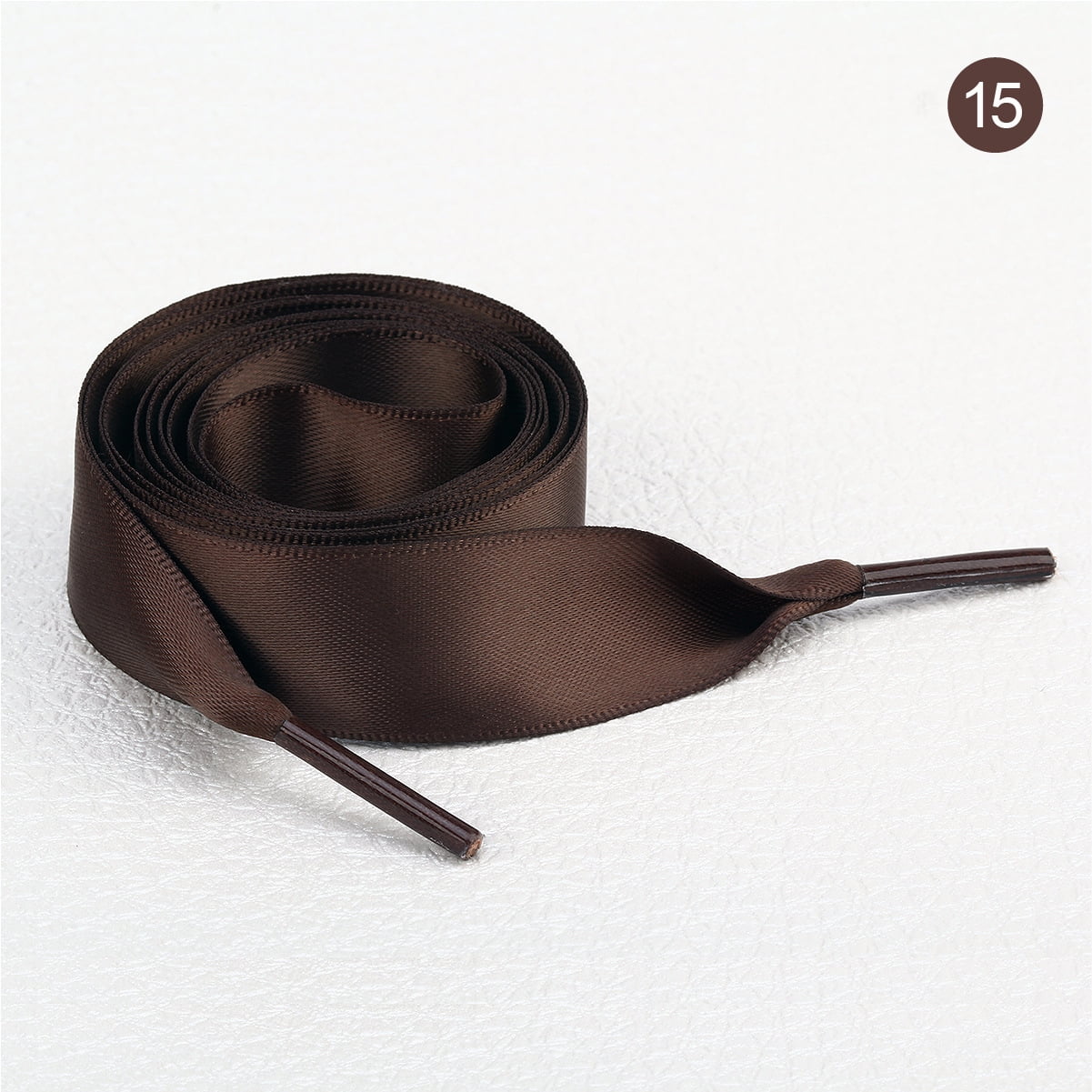 2 Pairs 47" Flat Satin Ribbon Shoelaces Silk Shoestring Wide Shoe Laces ...