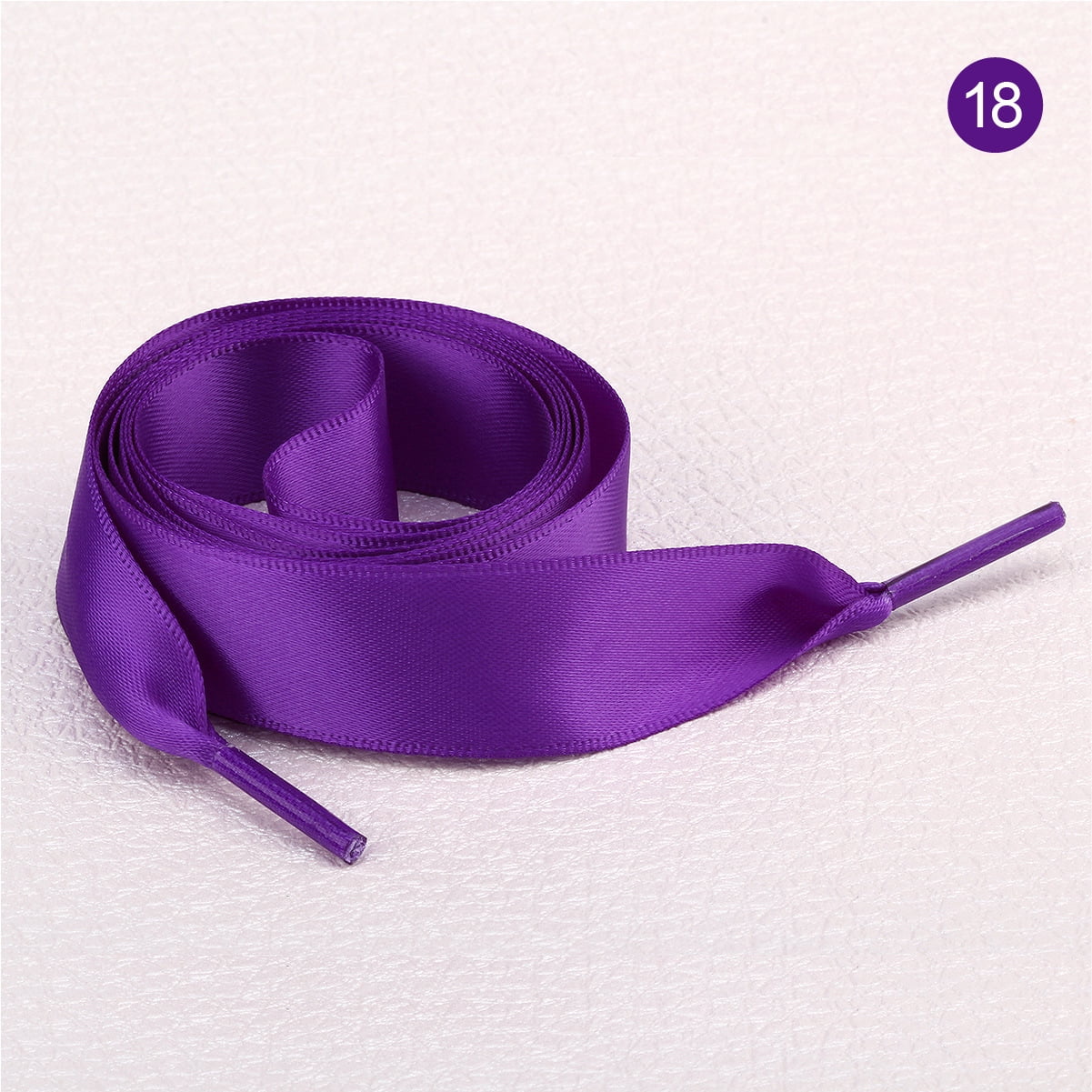 2 Pairs 47" Flat Satin Ribbon Shoelaces Silk Shoestring Wide Shoe Laces ...