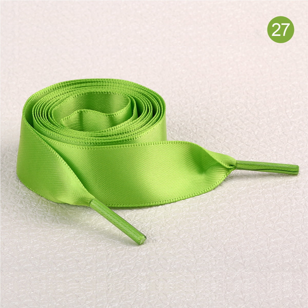 2 Pairs 47" Flat Satin Ribbon Shoelaces Silk Shoestring Wide Shoe Laces ...