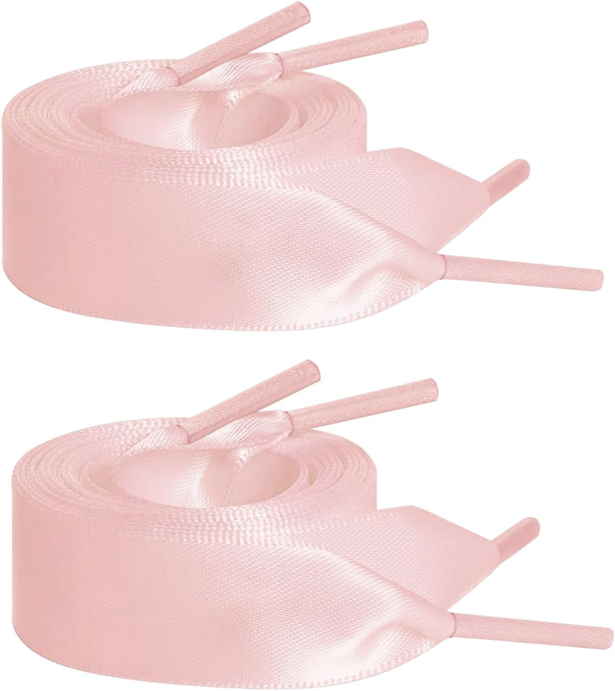 2 Pairs 47" Flat Satin Ribbon Shoelaces Silk Shoestring Wide Shoe Laces ...