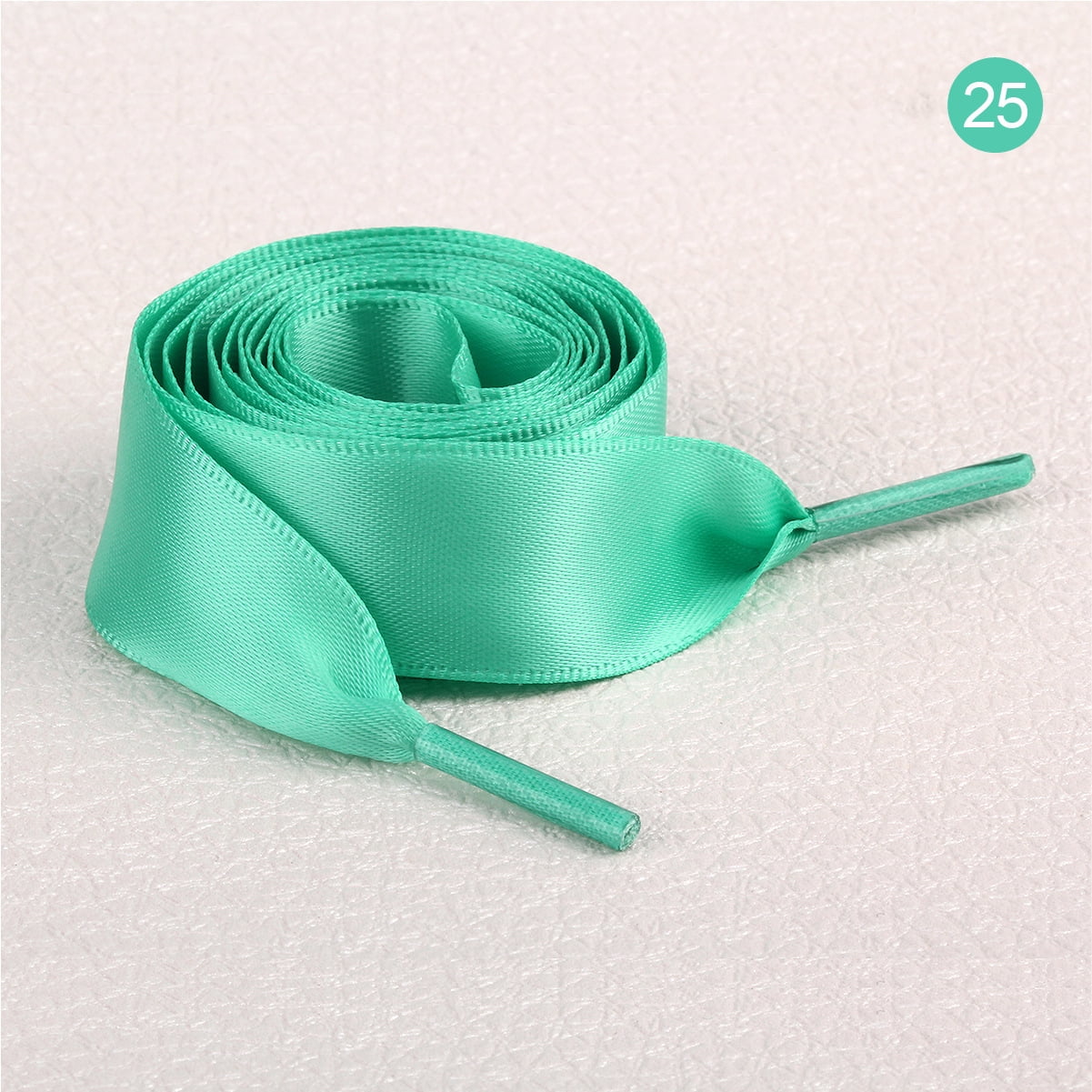 2 Pairs 47" Flat Satin Ribbon Shoelaces Silk Shoestring Wide Shoe Laces ...