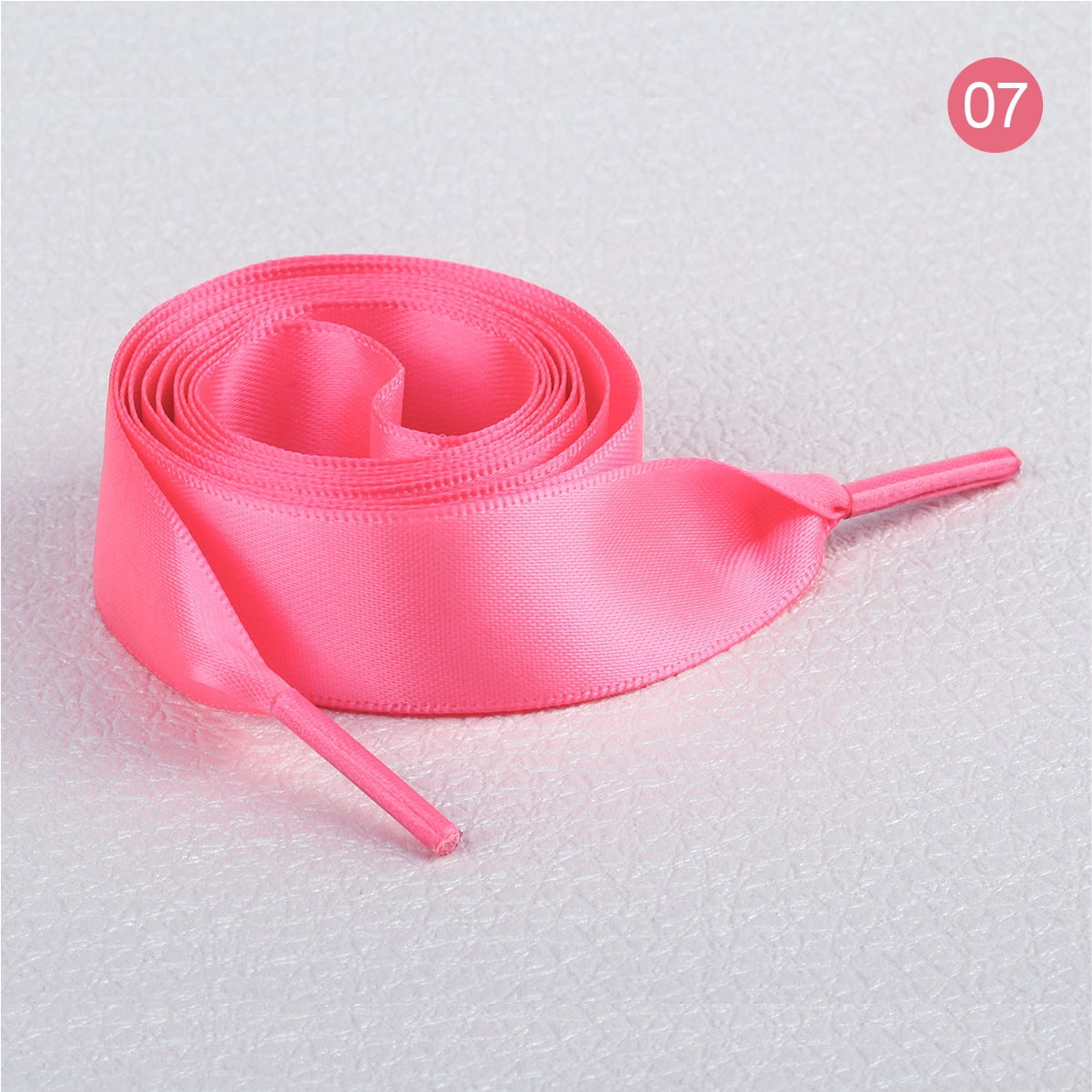 2 Pairs 47" Flat Satin Ribbon Shoelaces Silk Shoestring Wide Shoe Laces ...