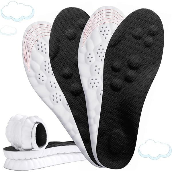 2 Pairs 4D Cloud Soles for Men - Soft Memory Foam Cushioning Cloud ...