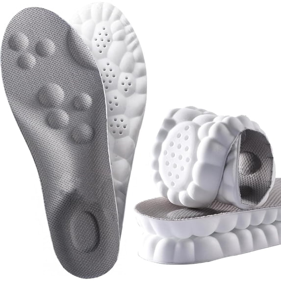 2 Pairs 4D Cloud Technology Insole,Sports Memory Foam Insoles,Elastic ...
