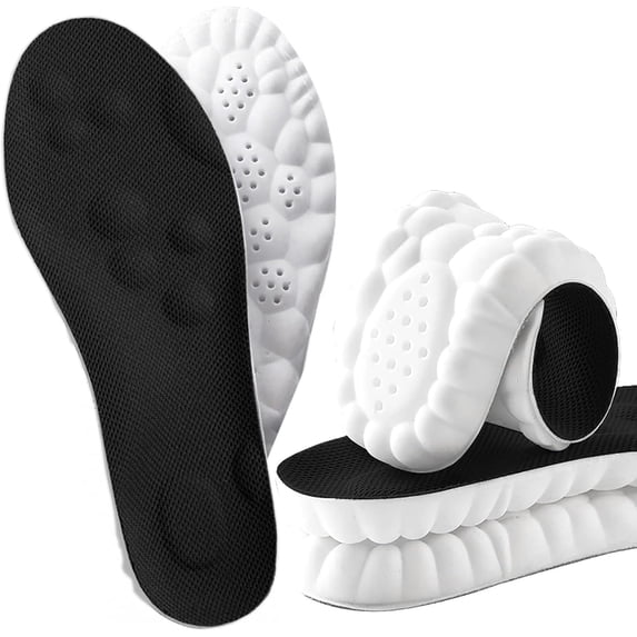 2 Pairs 4D Cloud Technology Insole,Sports Memory Foam Insoles,Elastic ...