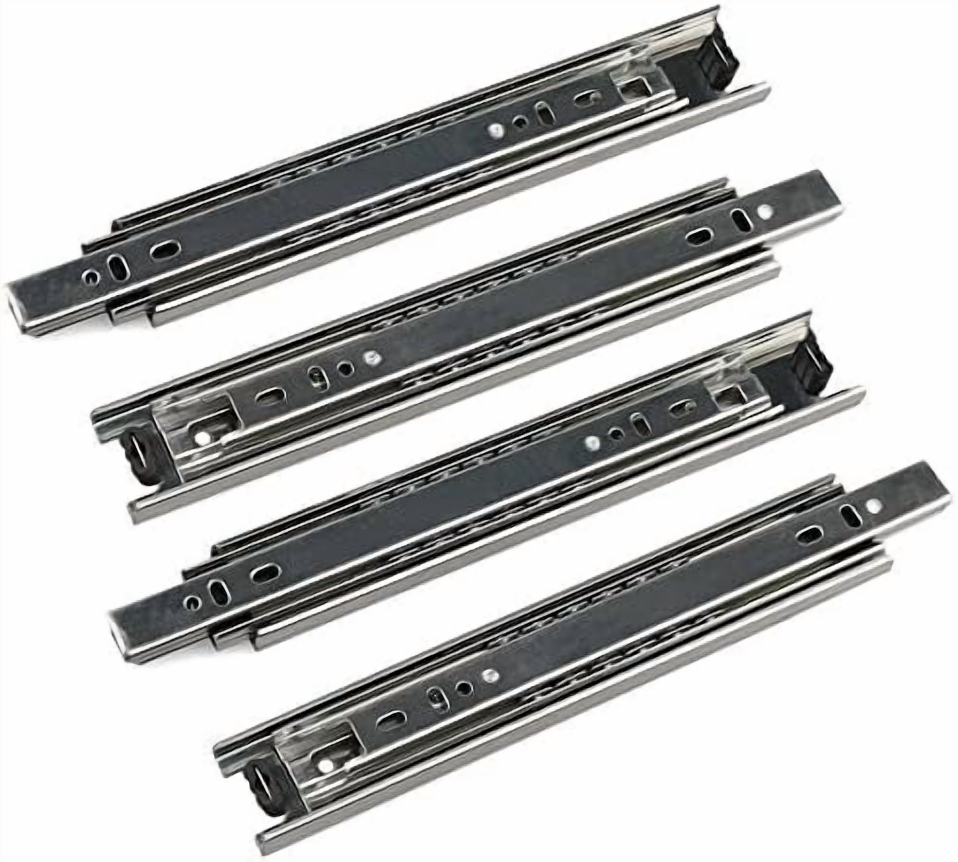 2 Pairs 9" Full Extension Ball Bearing Telescopic Drawer Slides Slide ...