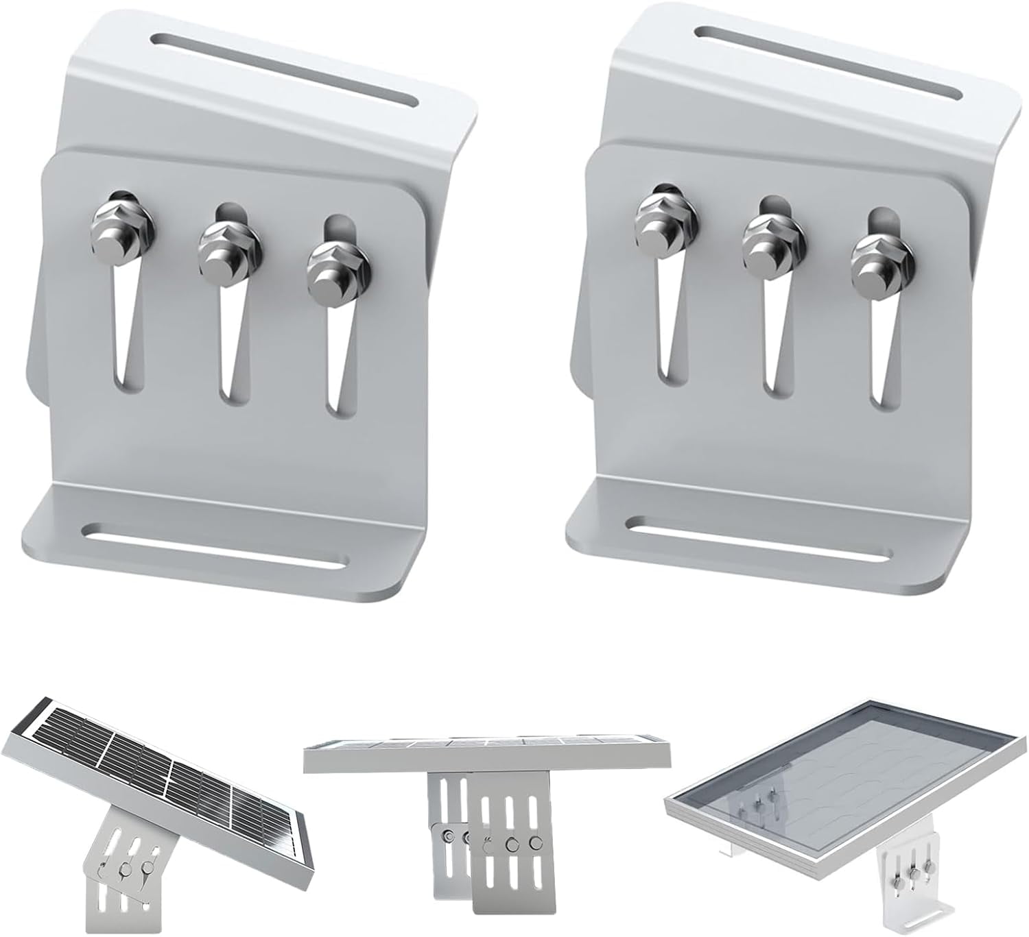 2 Pairs Adjustable Solar Panel Tilt Mount Brackets, Flexible Height ...