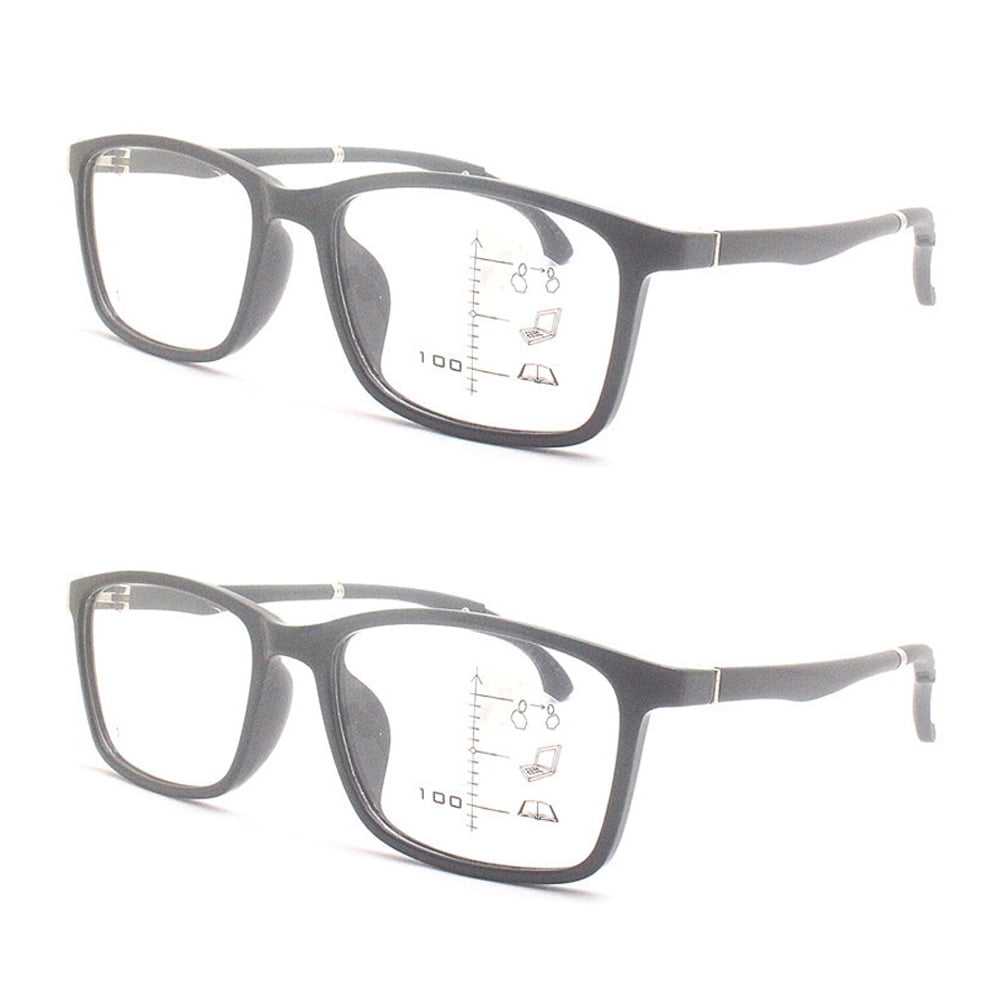 2 Pairs Adjustable Temples Progressive Reading Glasses Blue Light ...