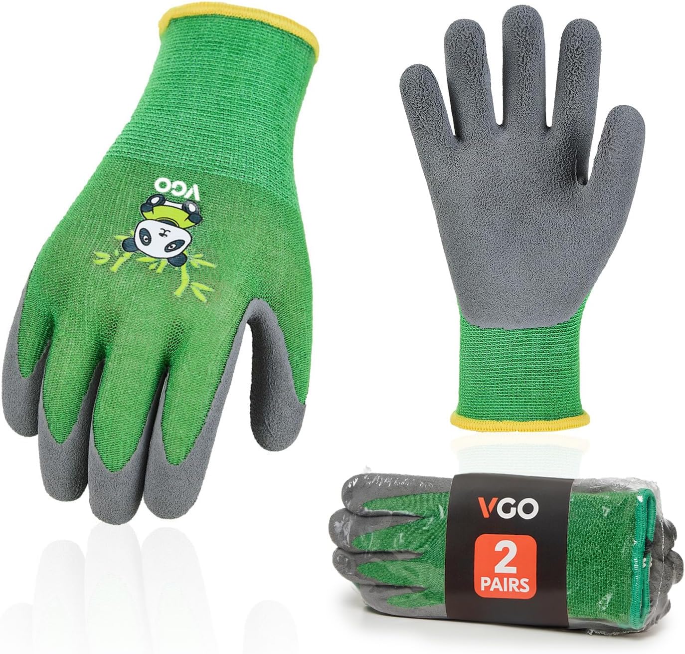 2-Pairs Age 7-9 Kids Garden Gloves, Bamboo Fibre Toddler , Children ...