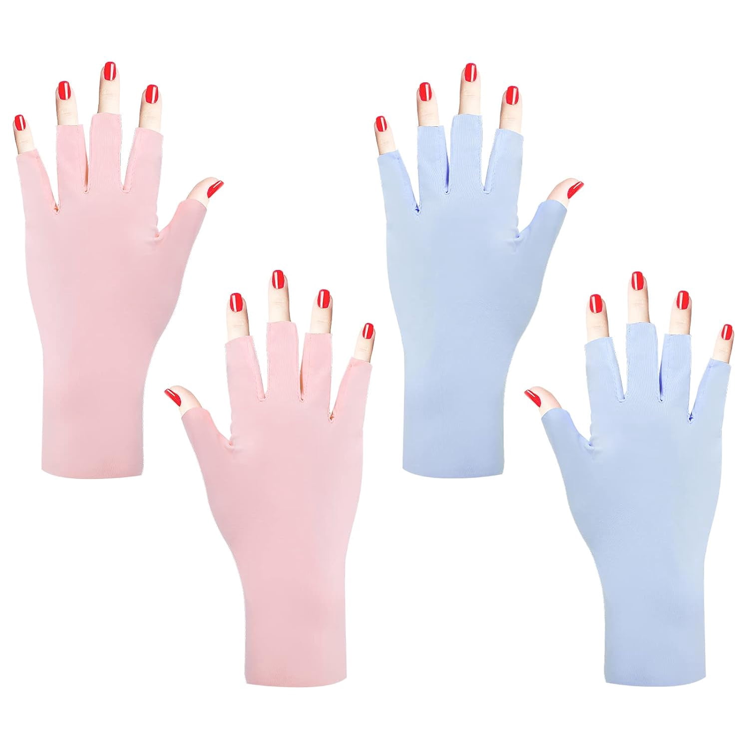 2 Pairs Anti UV Gloves for Gel Nail Lamp, Gel Manicures Glove ...