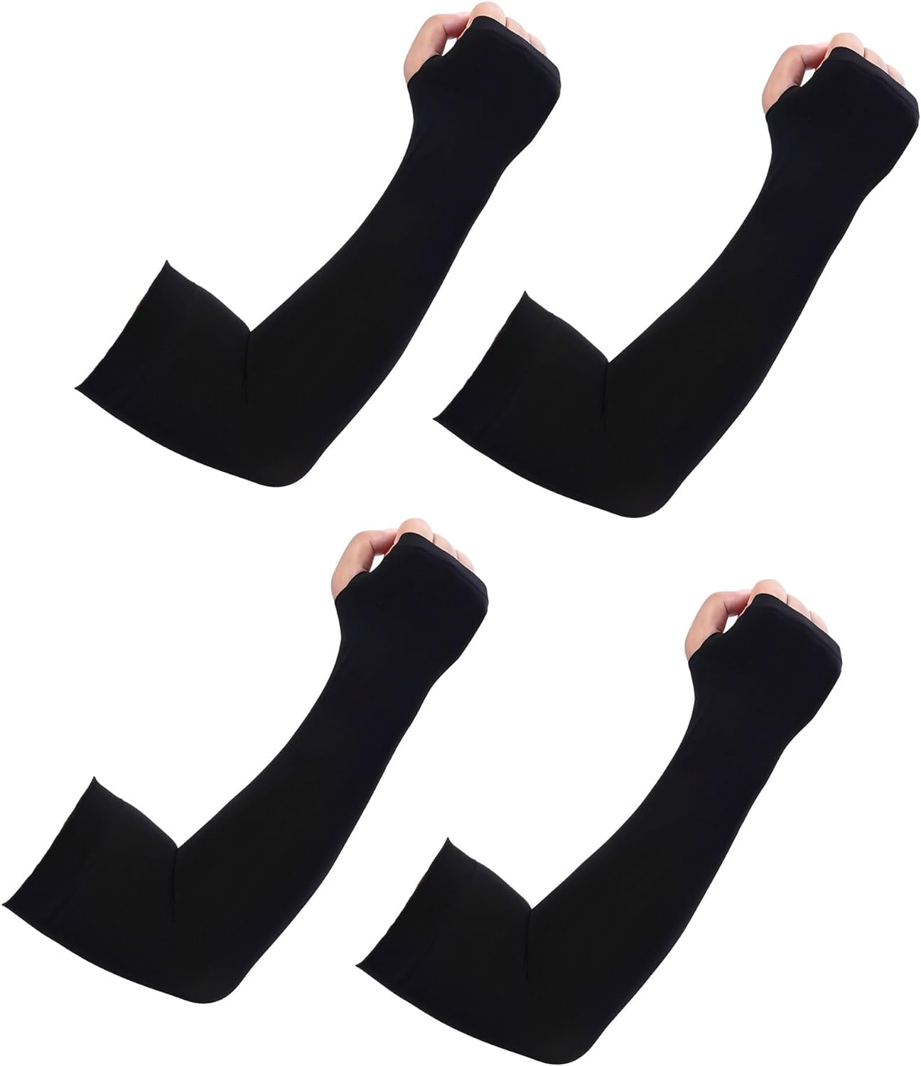 2 Pairs Arm Sleeves Compression UV Protection Cooling Sun Sleeves ...
