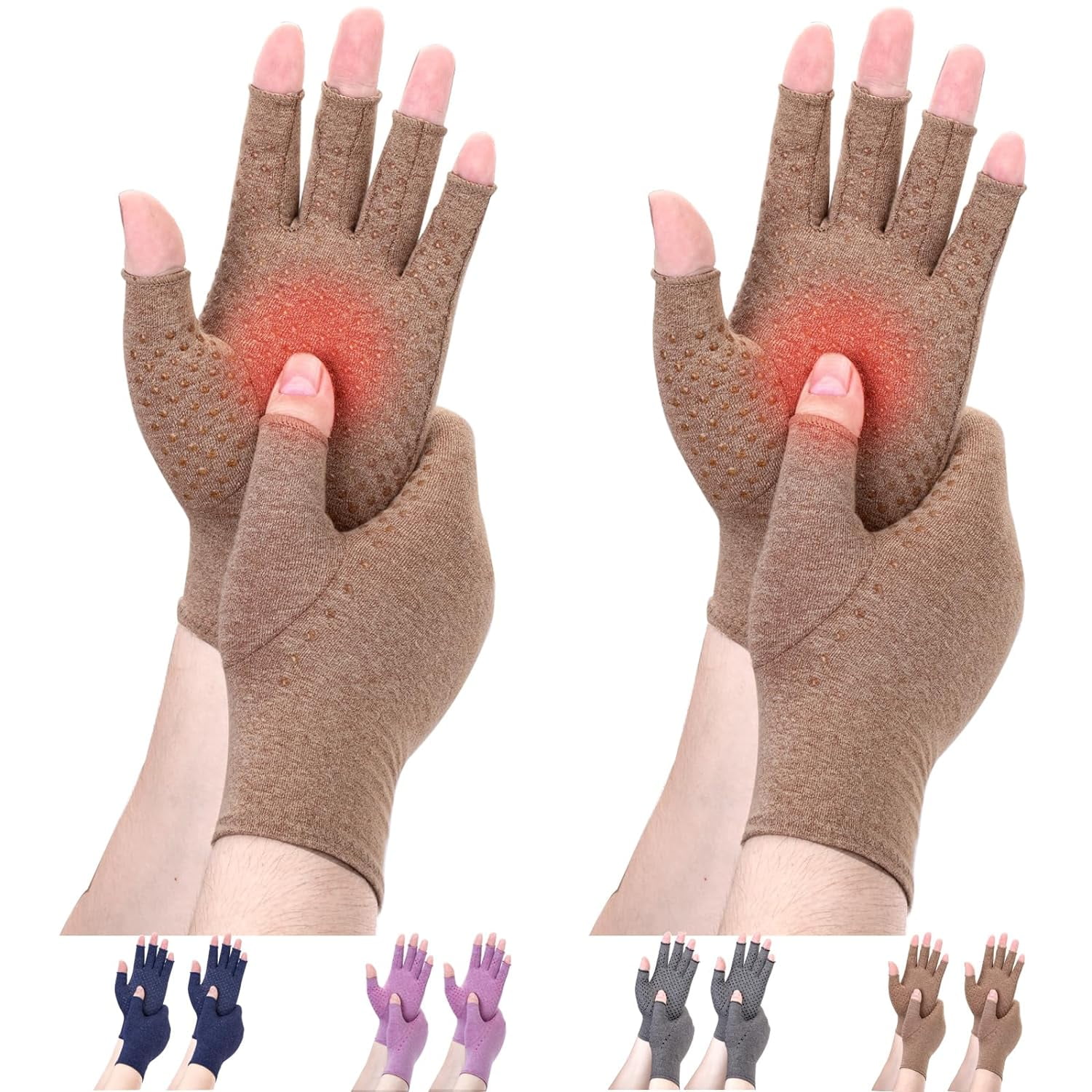 2 Pairs Arthritis Compression Gloves, for Women & Men Hand Arthritis ...