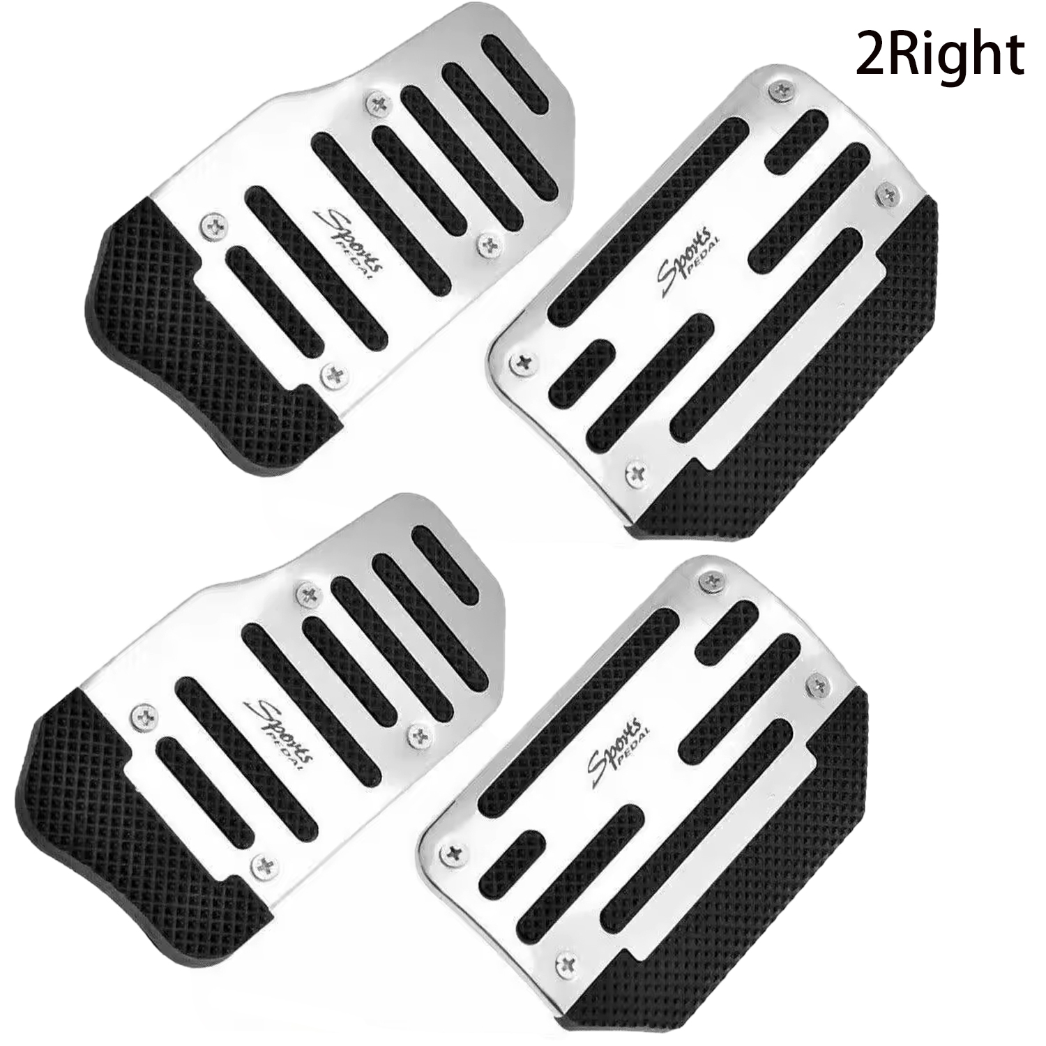 1 Pair Universal Non Slip Pedal Durable Aluminum Brake Throttle Gas Pedal Cover Replacement