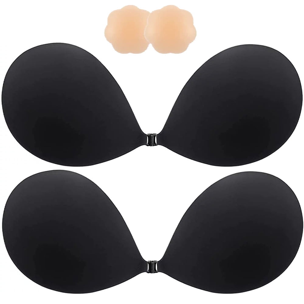 2 Pairs Backless Bra Sticky Bra Reusable Adhesive Bra Strapless Bras For Women Push Up